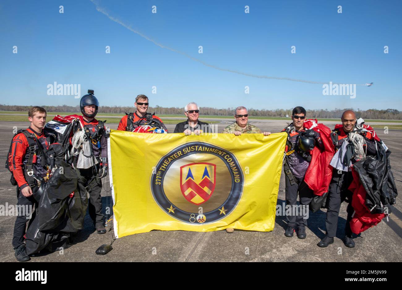 The United States Army Special Operations Command parachute team, the ...