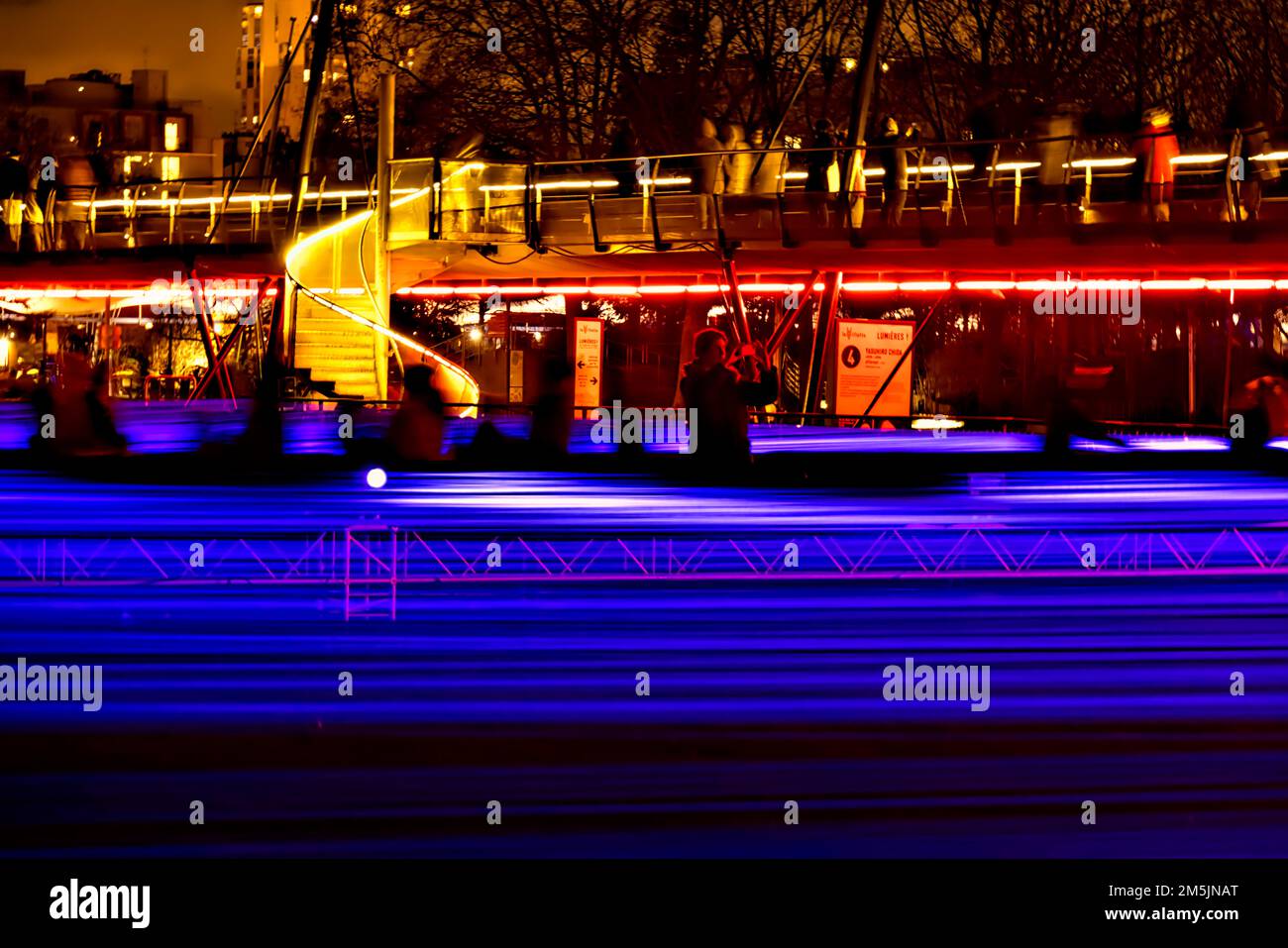 Paris, France. 27th Dec, 2022. Aftereal, moving threads and UV light ...
