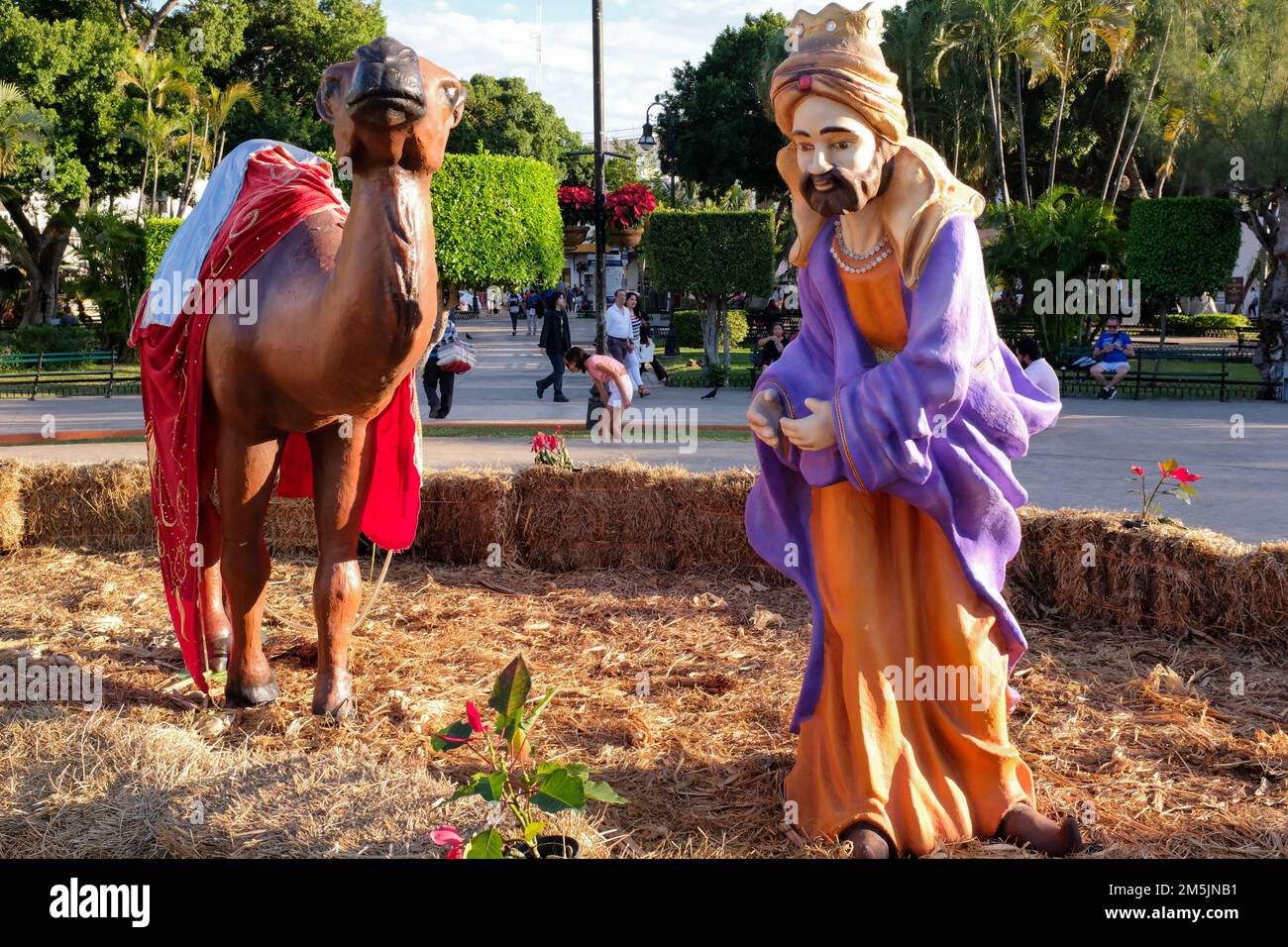 Nativity scene, Plaza Grande, Merida Yucatan Mexico Stock Photo - Alamy