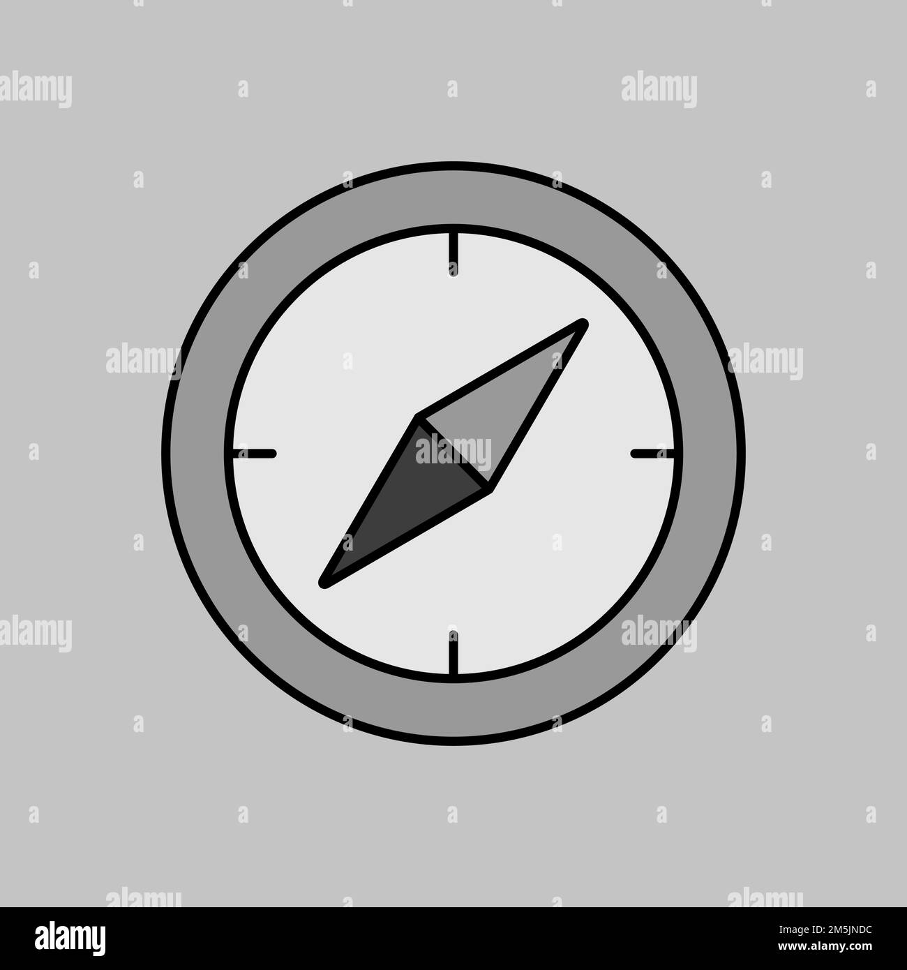 Compas vector isolated grayscale icon. Navigation sign. Graph symbol ...