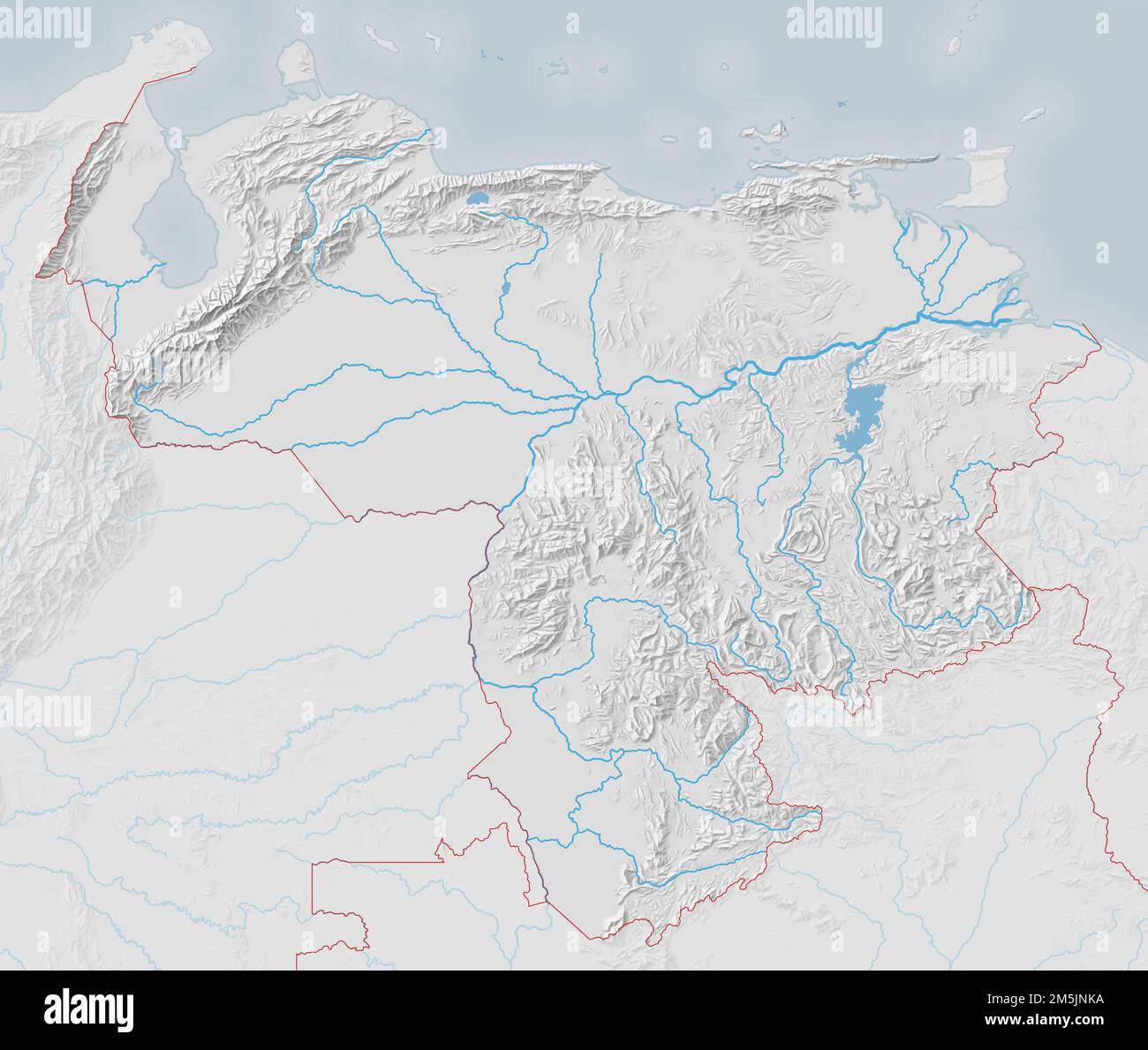 Topographic map of Venezuela Stock Photo - Alamy