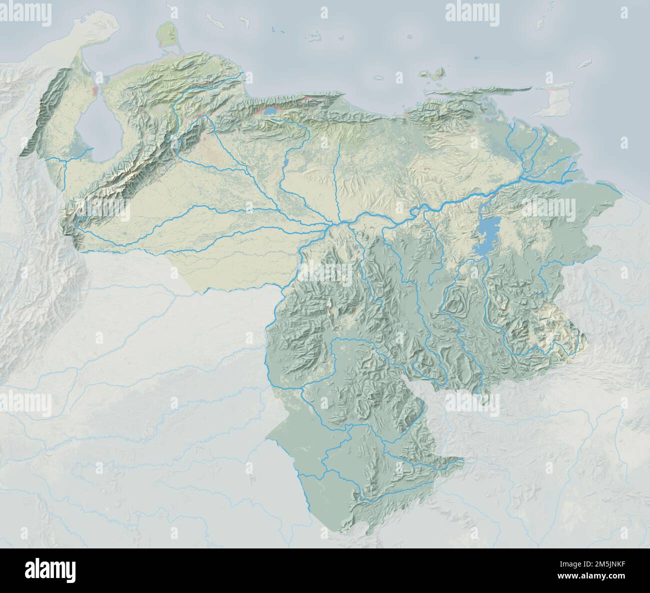Topographic map of Venezuela Stock Photo - Alamy