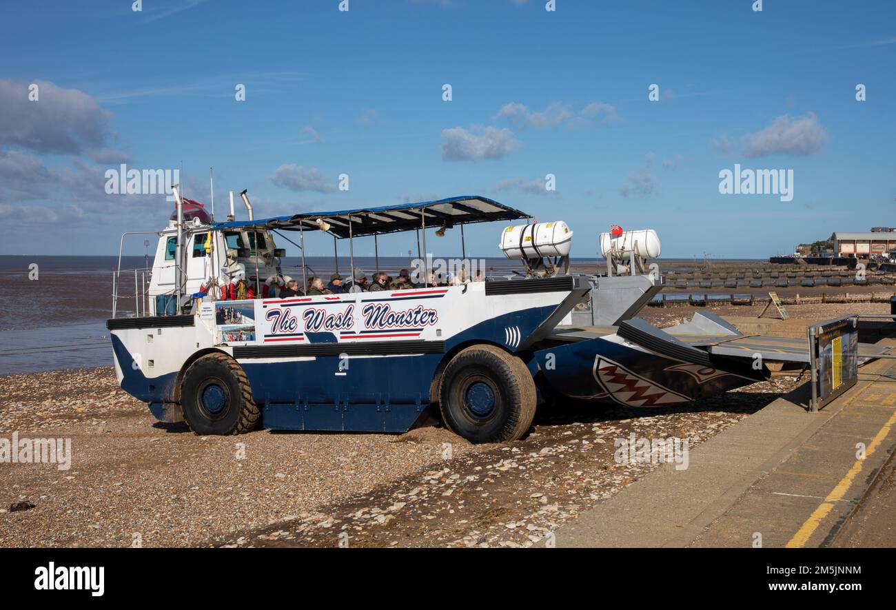 The view of Wash Monster at the coast of Hunstanton Beach on a sunny ...