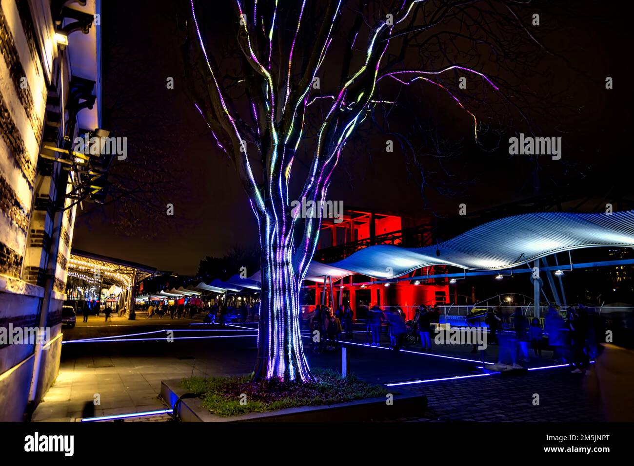 Paris, France. 27th Dec, 2022. Singing light is a playful and ...