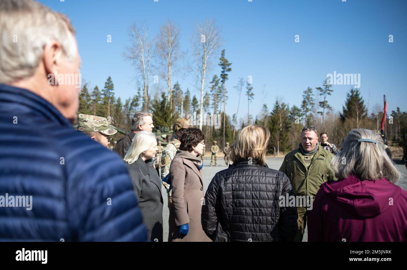 The commander of 1st armored brigade combat team hi-res stock ...