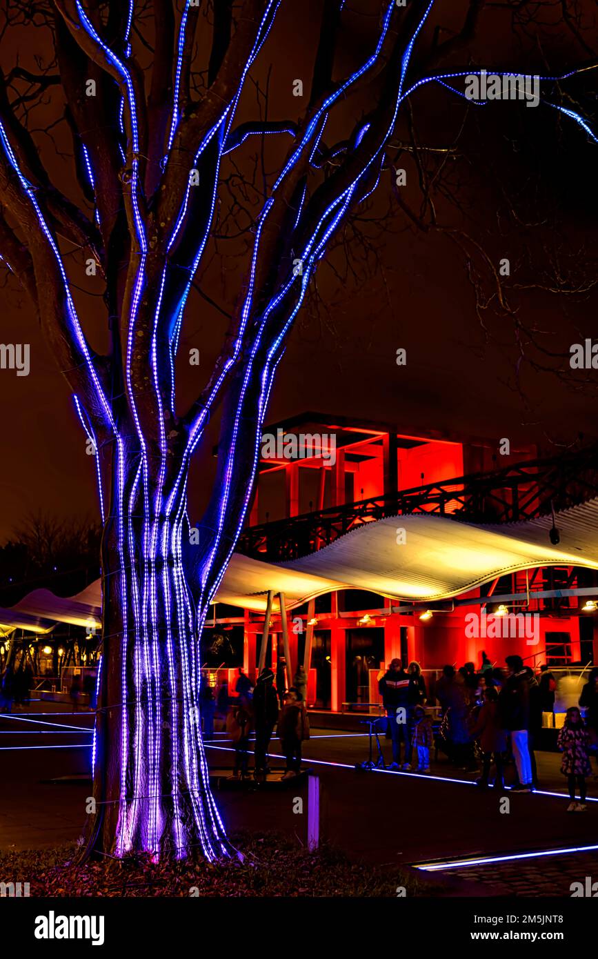 Paris, France. 27th Dec, 2022. Singing light is a playful and ...