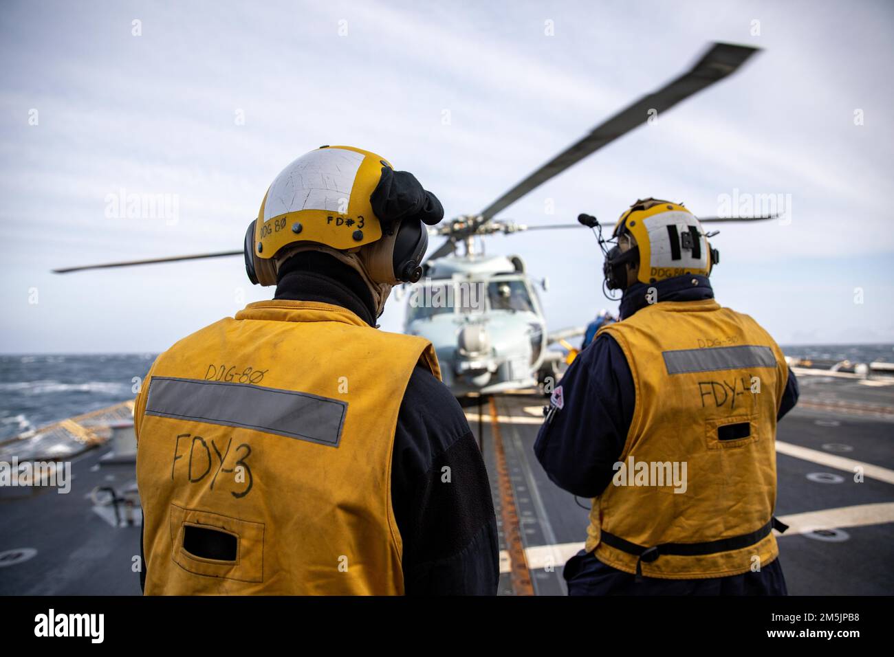 NORWEGIAN SEA (March 21, 2022) Boatswain’s Mate 3rd Class Marlon Kalaw ...
