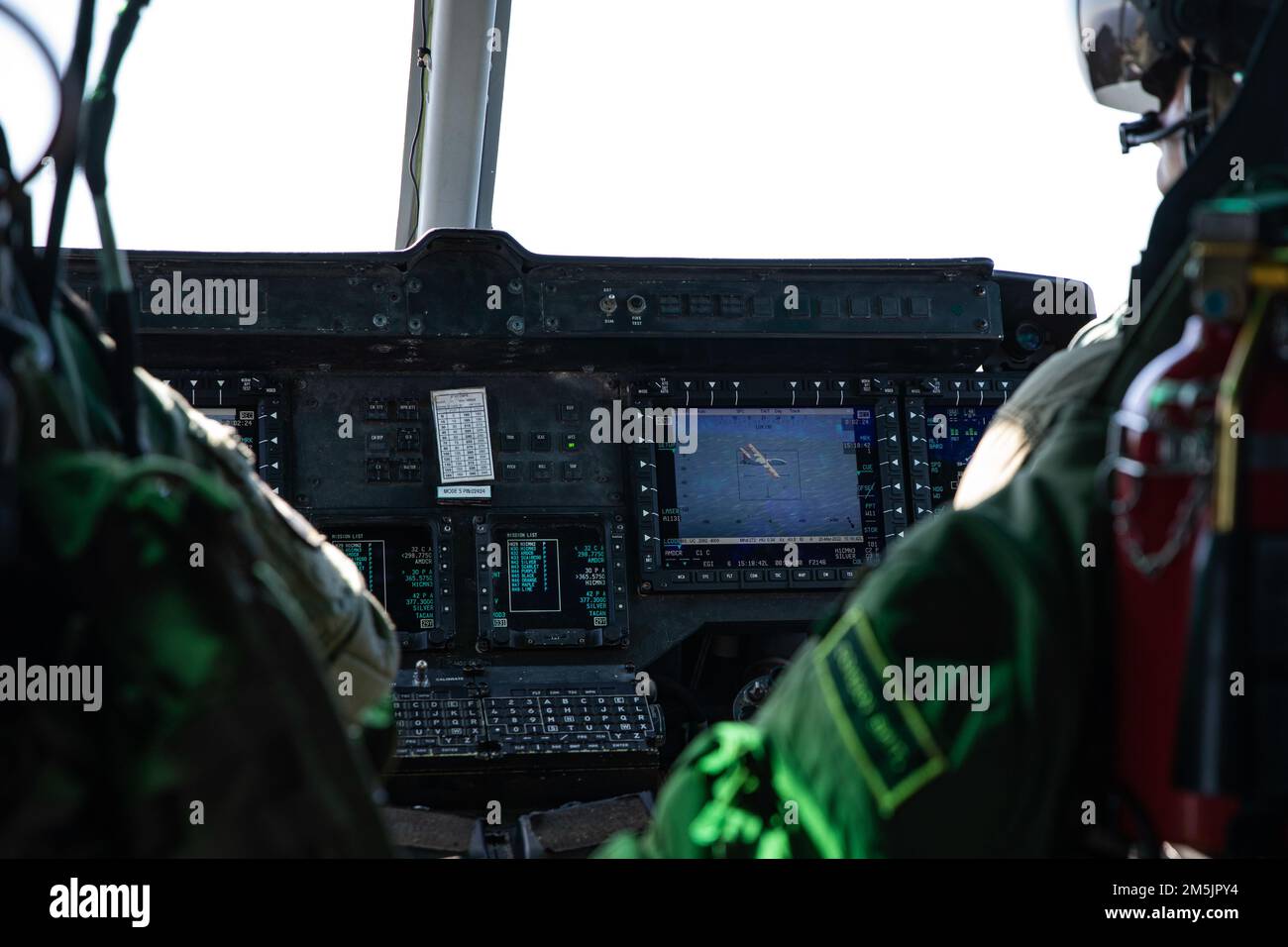 U.S. Marine Corps UH-1Y pilots with the Aviation Combat Element of the ...