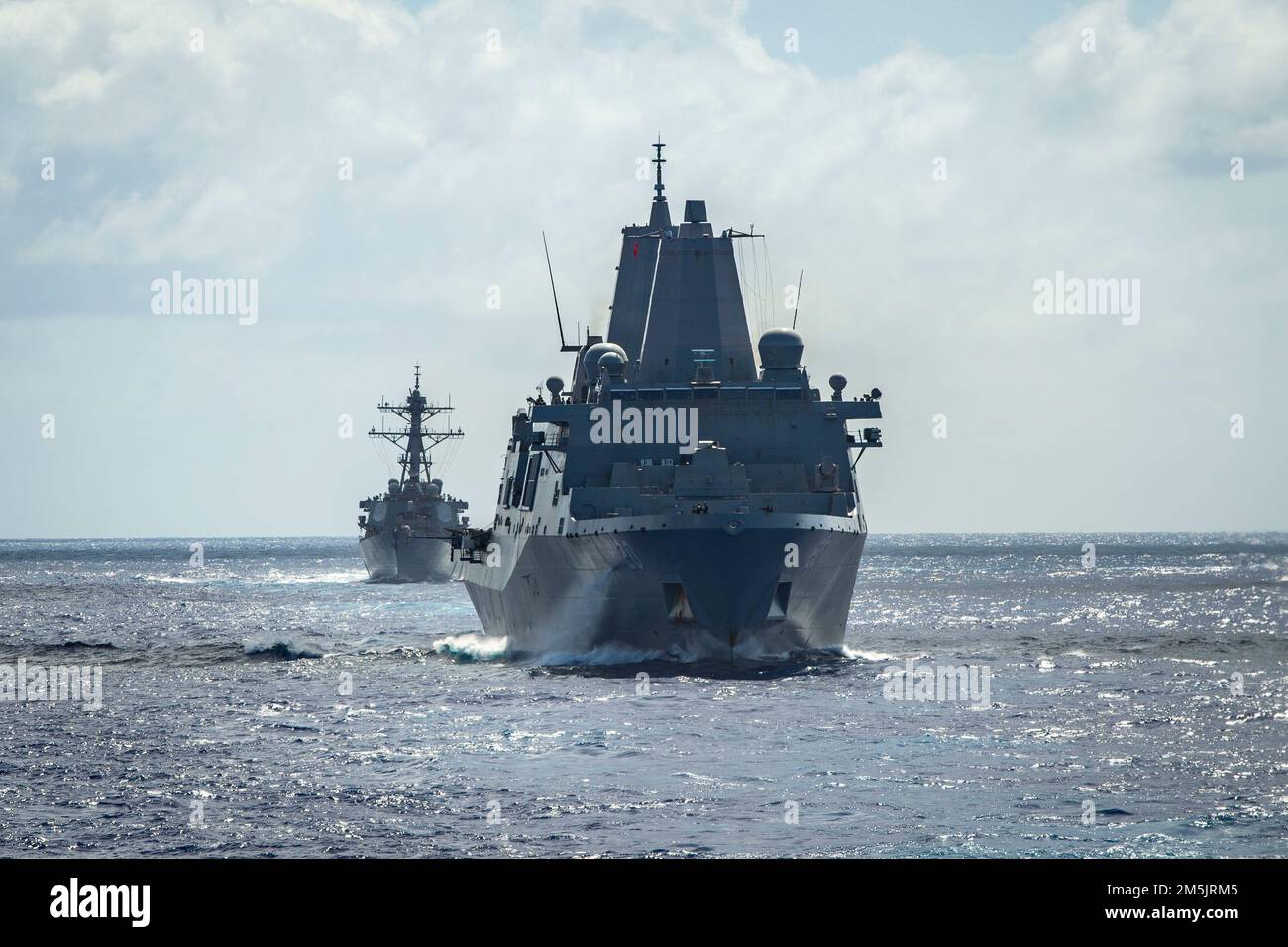 PHILIPPINE SEA (March 20, 2022) Amphibious transport dock ship USS ...