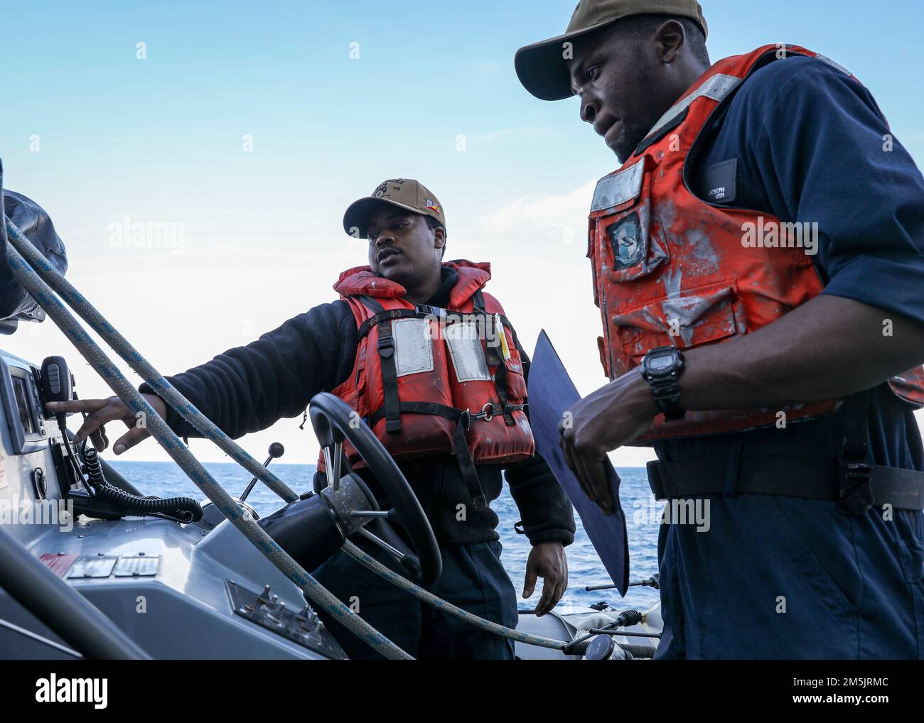 ATLANTIC OCEAN (March 20, 2022) – Boatswain's Mate 2nd Class Robert ...