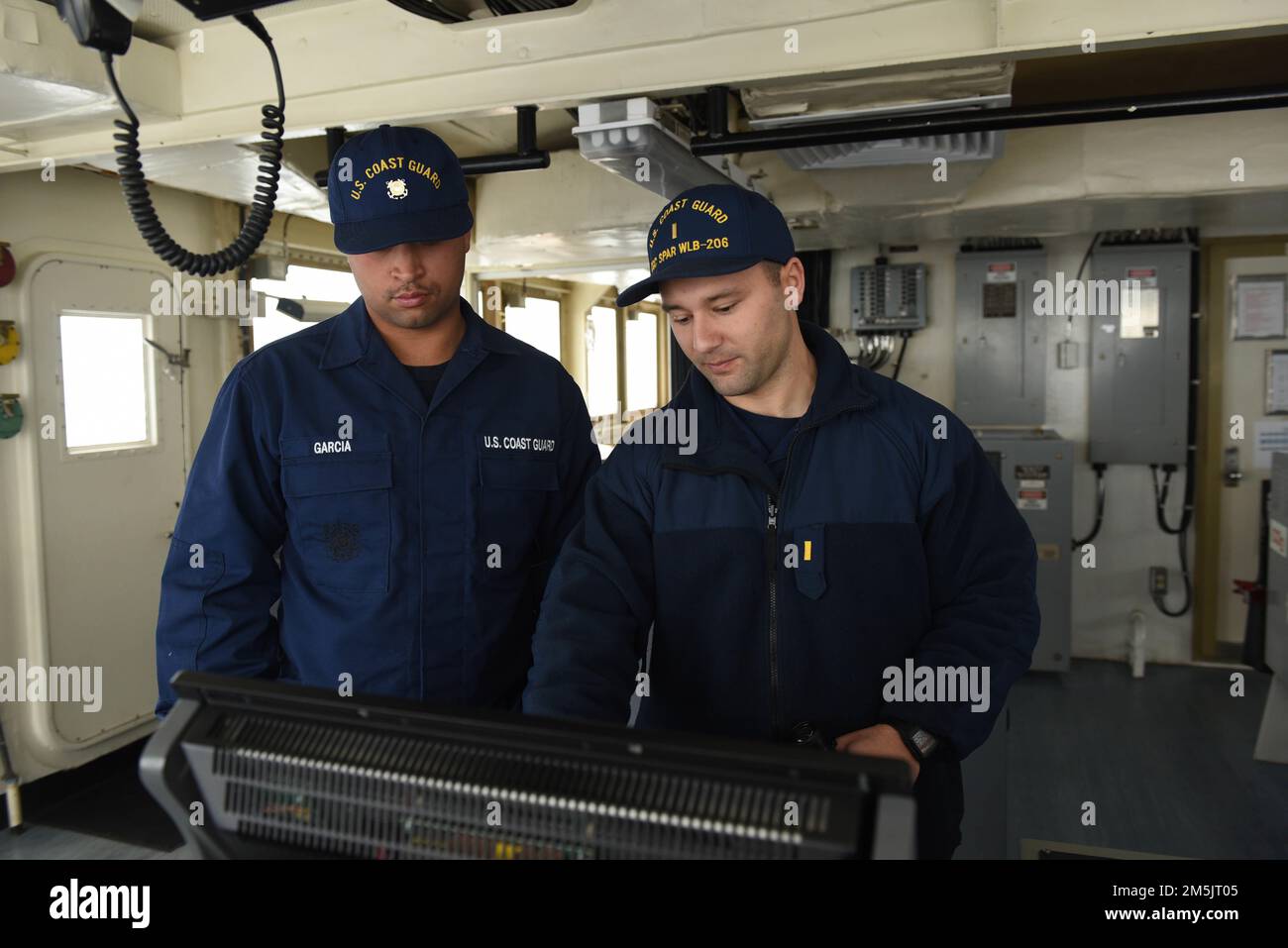 U.S. Coast Guard Ens. Neeko Helbich, Training Officer aboard Coast ...