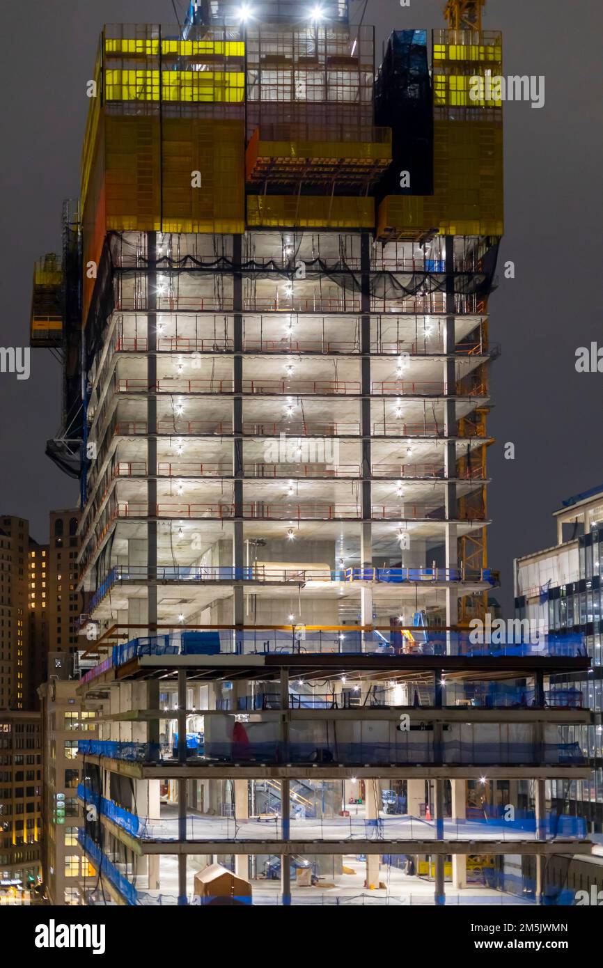 Detroit, Michigan - Construction of a skyscraper that will be one of ...