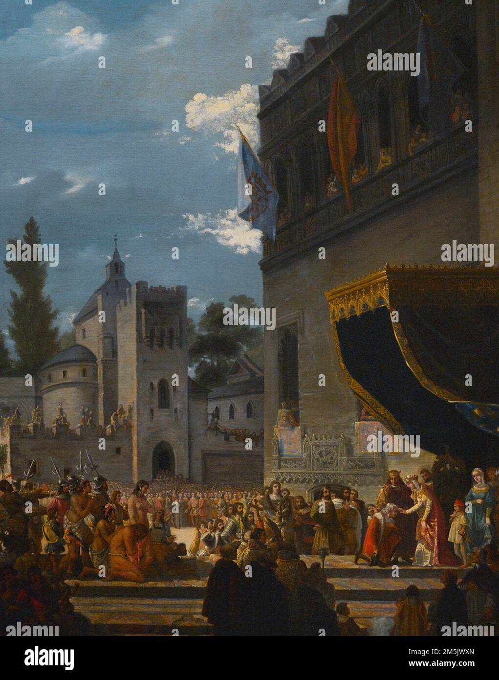 Columbus received by the Catholic Monarchs in Barcelona (April 1493 ...