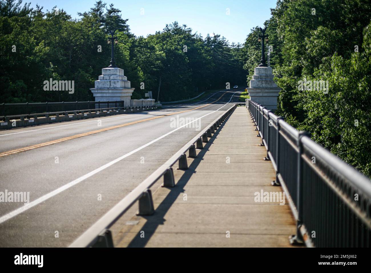 The Walking path on French King Bridge, Massachusetts spanning over ...