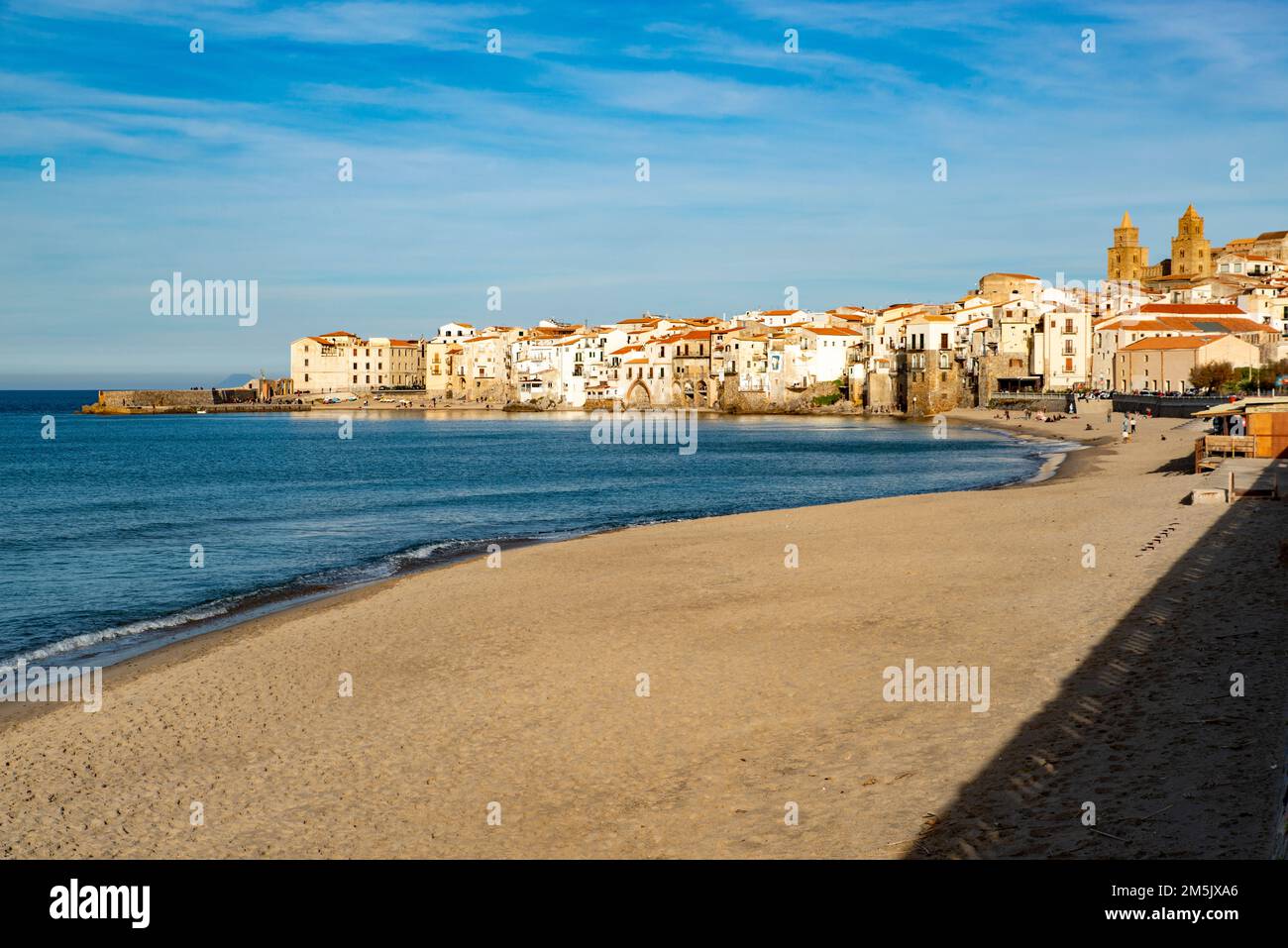 Cefalù a view fron the sea Stock Photo - Alamy