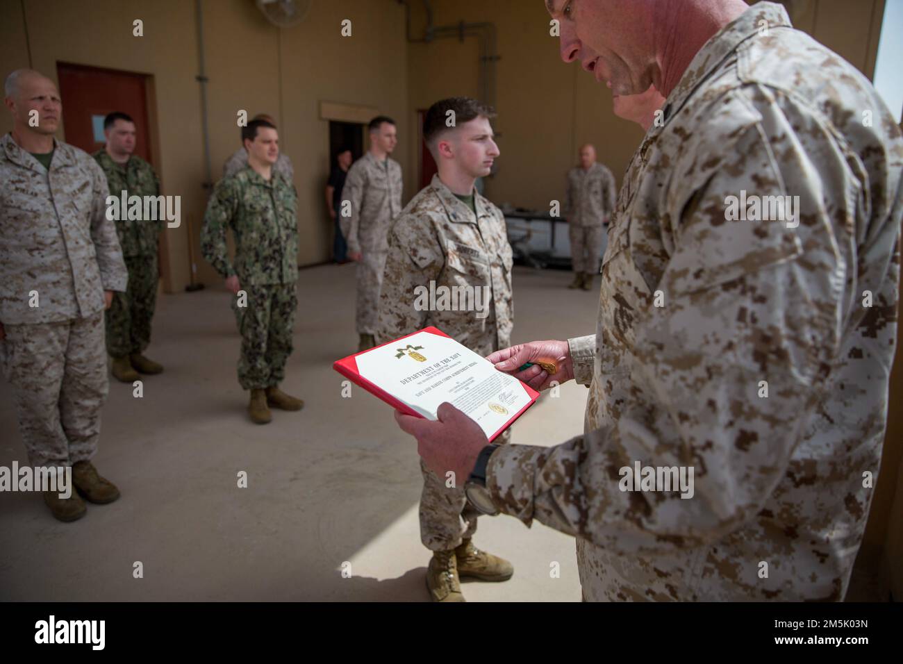 U.S. Marine Cpl. Blake W. Roberts, a legal clerk with Task Force 51/5th ...