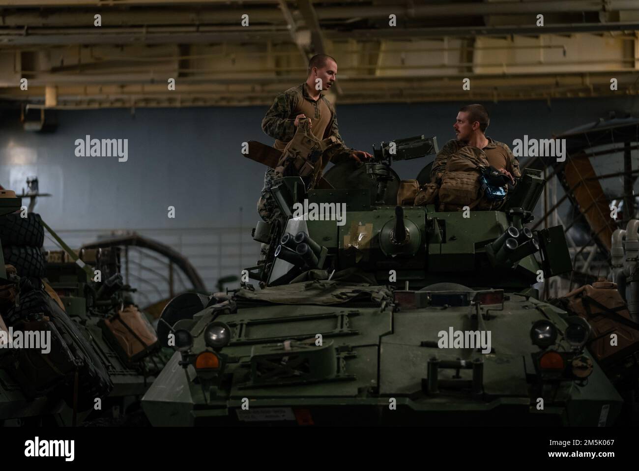 ATLANTIC OCEAN – Cpl. Adrian Herrera Rosales, left, and Cpl. Justin ...
