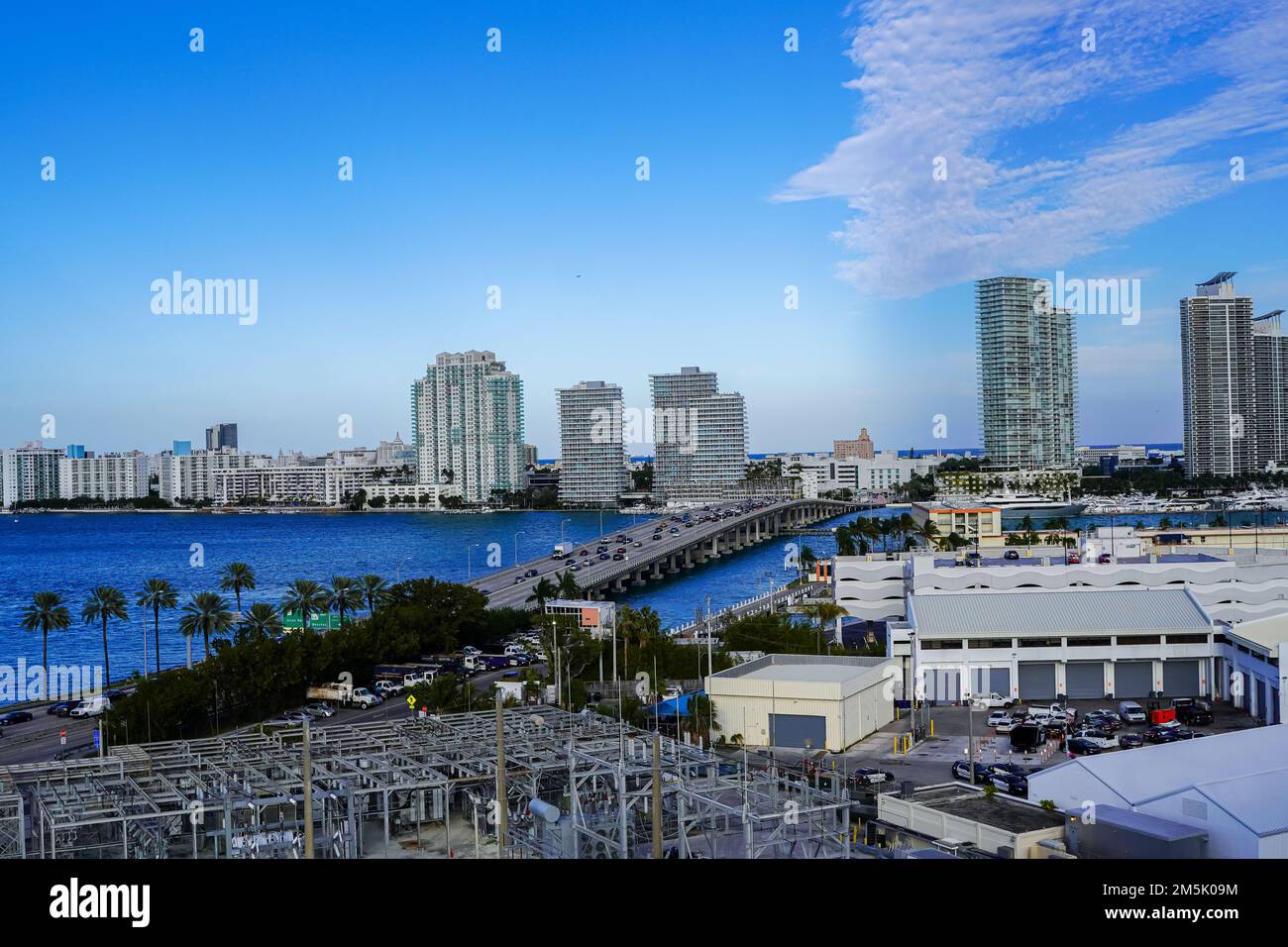 Miami, FL USA - 12 12 2022: Beautiful aerial panoramic view of the city ...