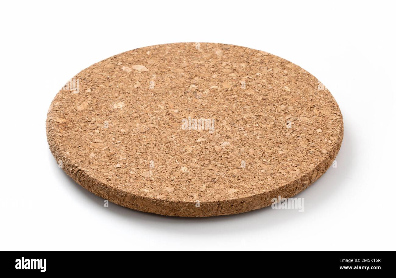 cork coaster isolated on white background Stock Photo - Alamy