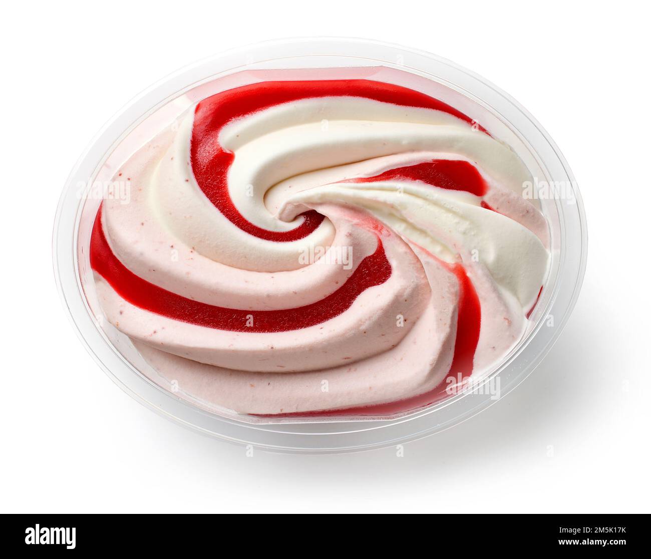 box of strawberry and vanilla ice cream, top view Stock Photo - Alamy