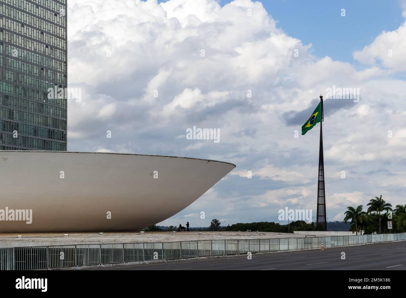 Architectural detail of the National Congress of Brazil building ...