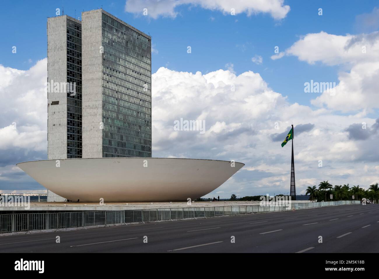 Architectural detail of the National Congress of Brazil building ...
