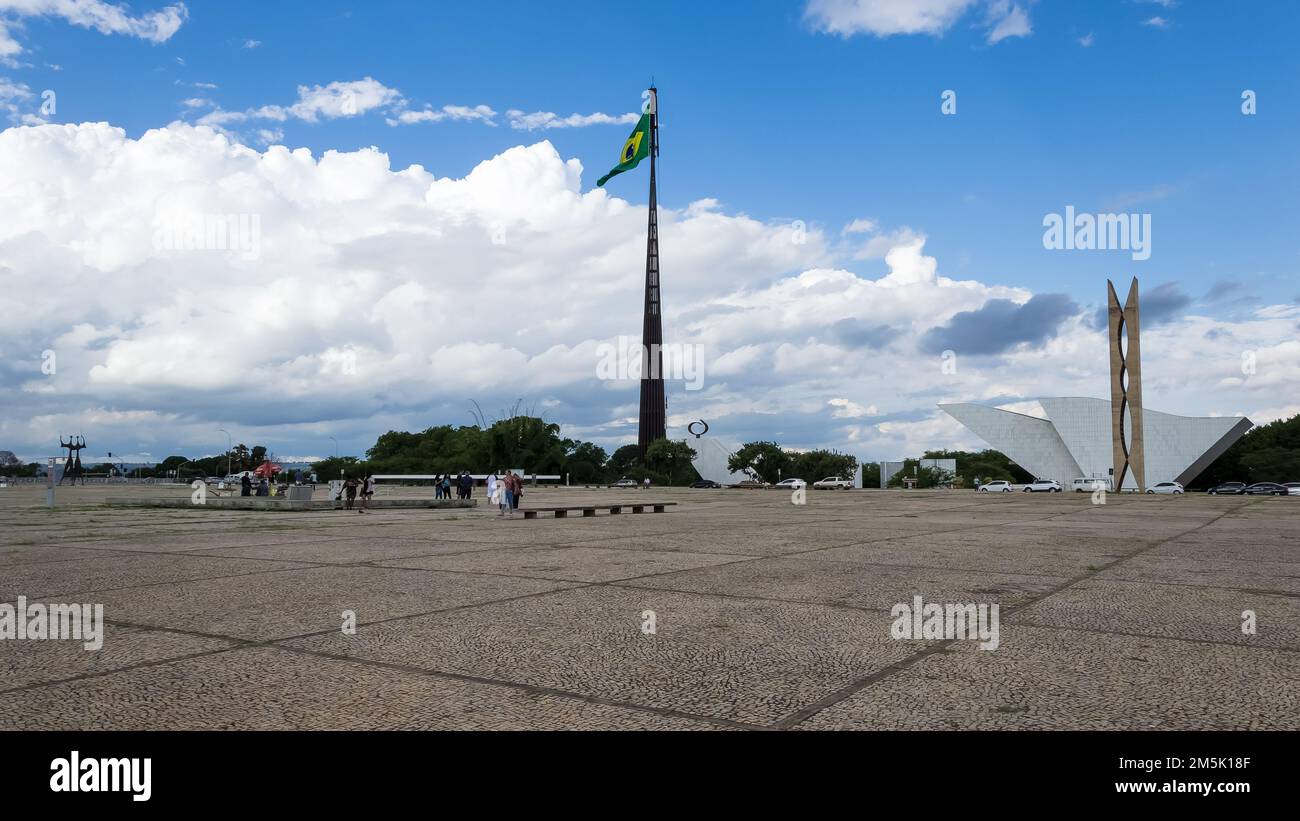 Architectural detail of Praça dos Três Poderes (Three Powers Plaza), a ...