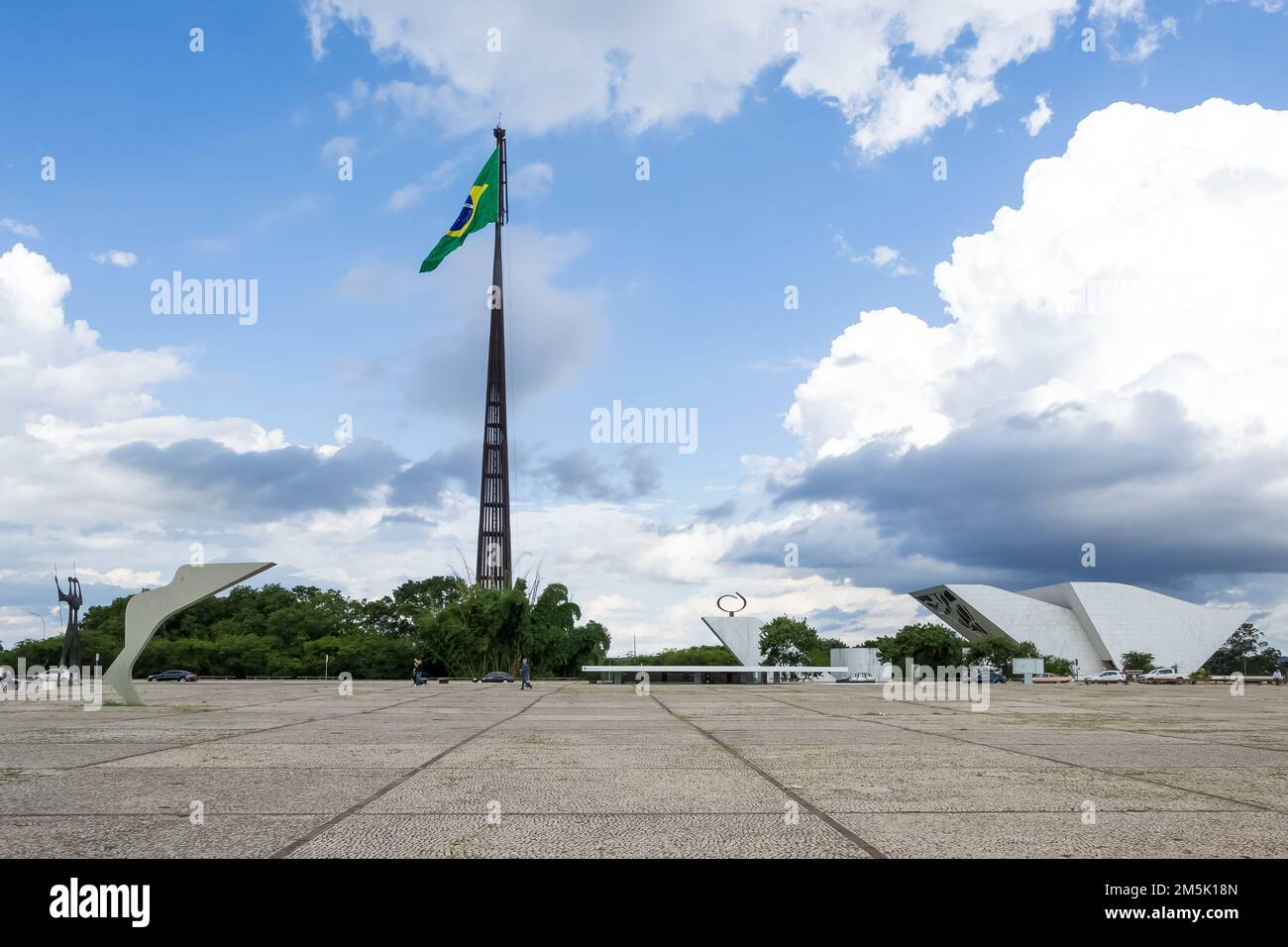 Architectural detail of Praça dos Três Poderes (Three Powers Plaza), a ...