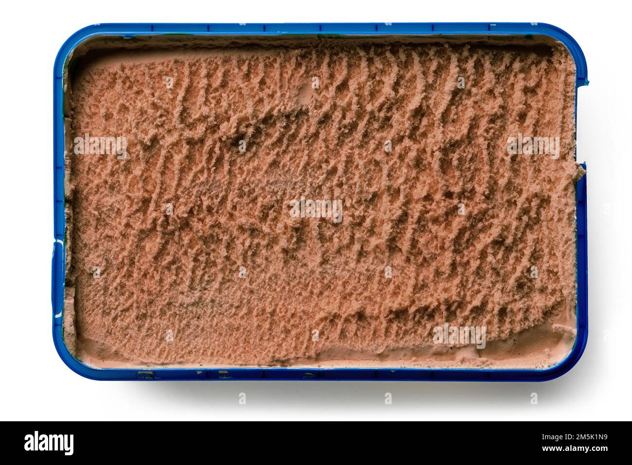box of chocolate ice cream isolated on white background, top view Stock ...