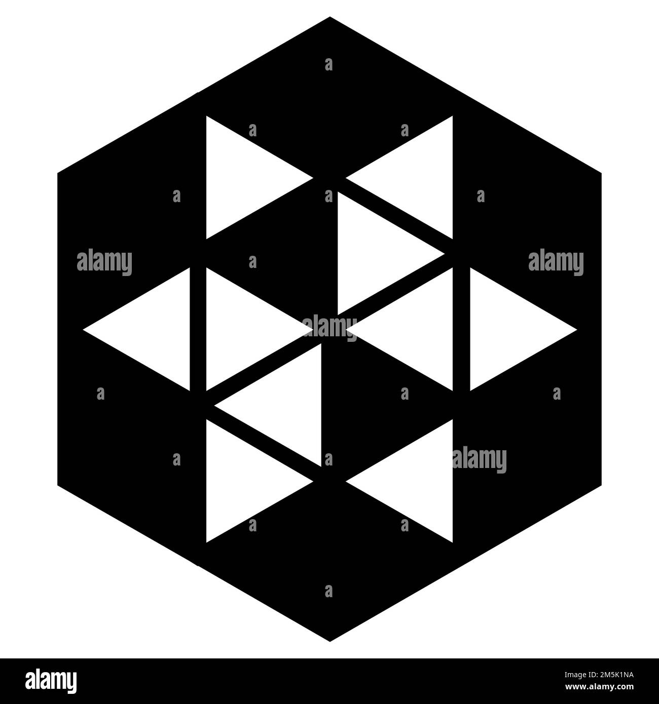 Hexagon symbol icon with a white background Stock Photo - Alamy