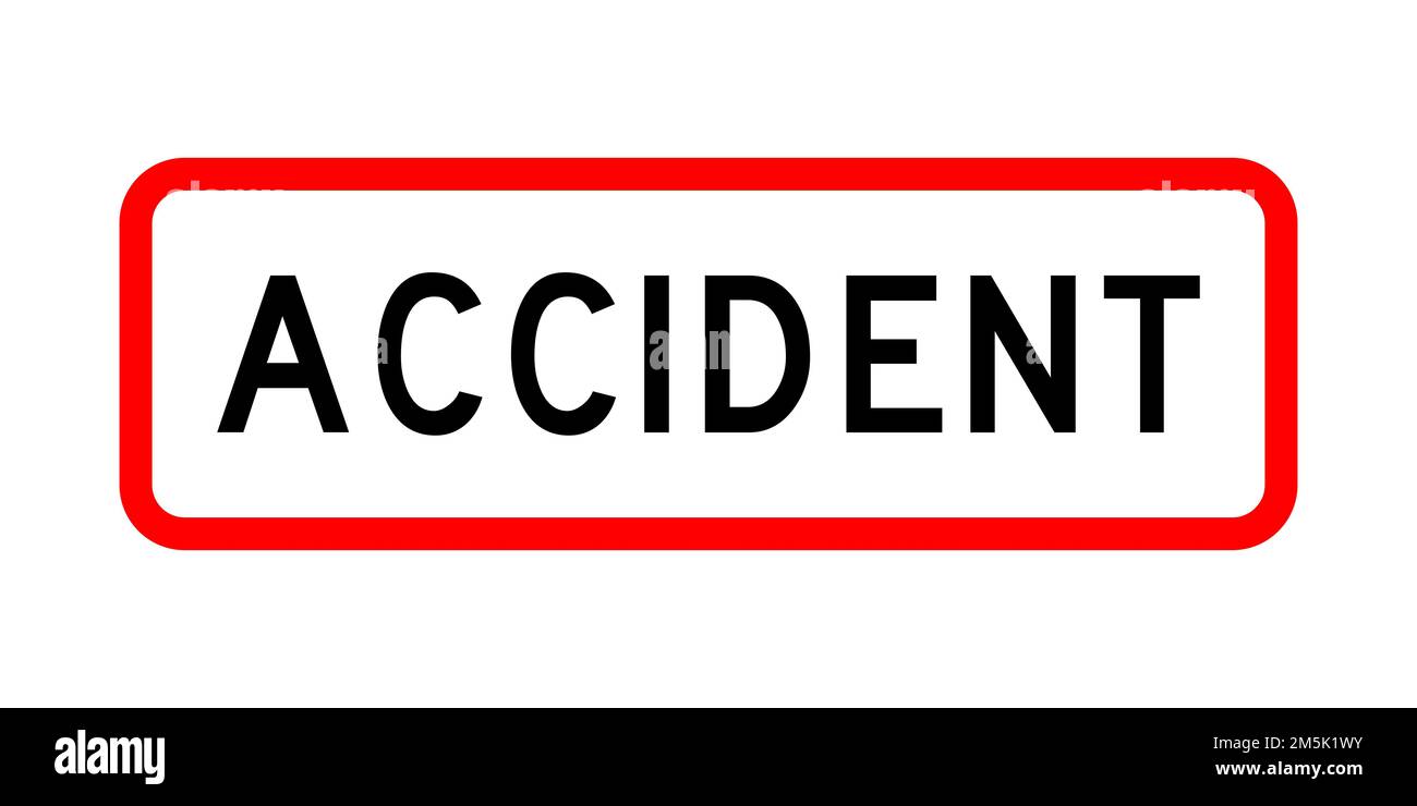 Accident road sign Stock Photo - Alamy