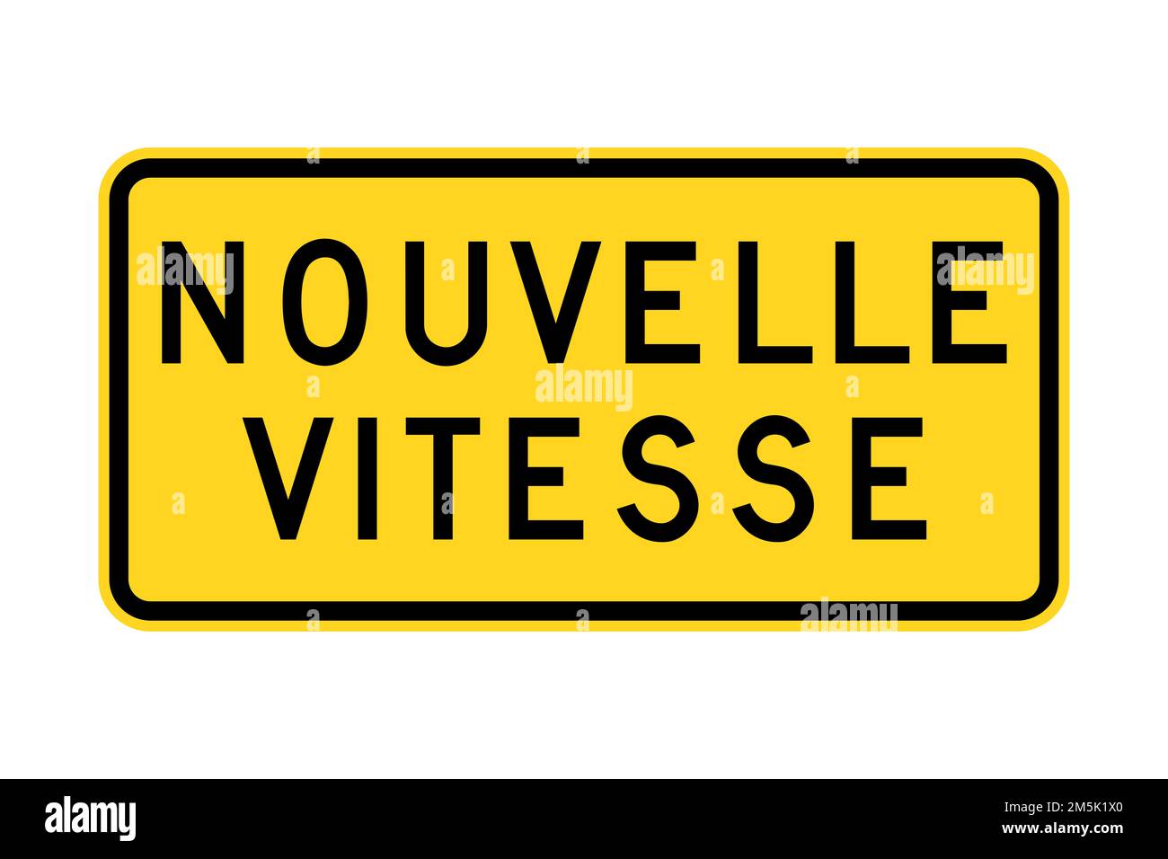 New speed road sign called nouvelle vitesse in French language Stock ...