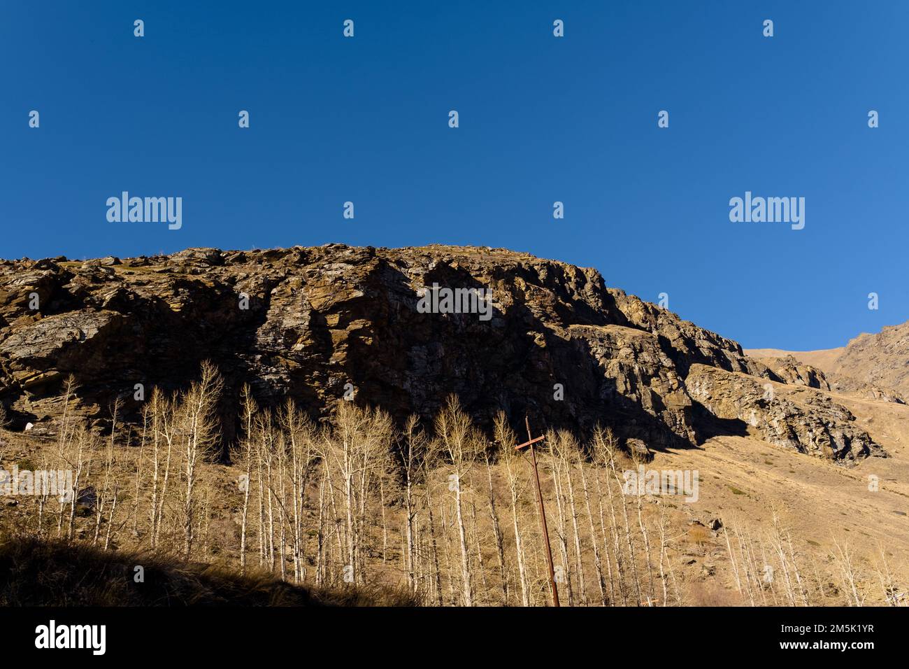 Panoramic beautiful view of mount Ama Dablam with beautiful sky on the ...