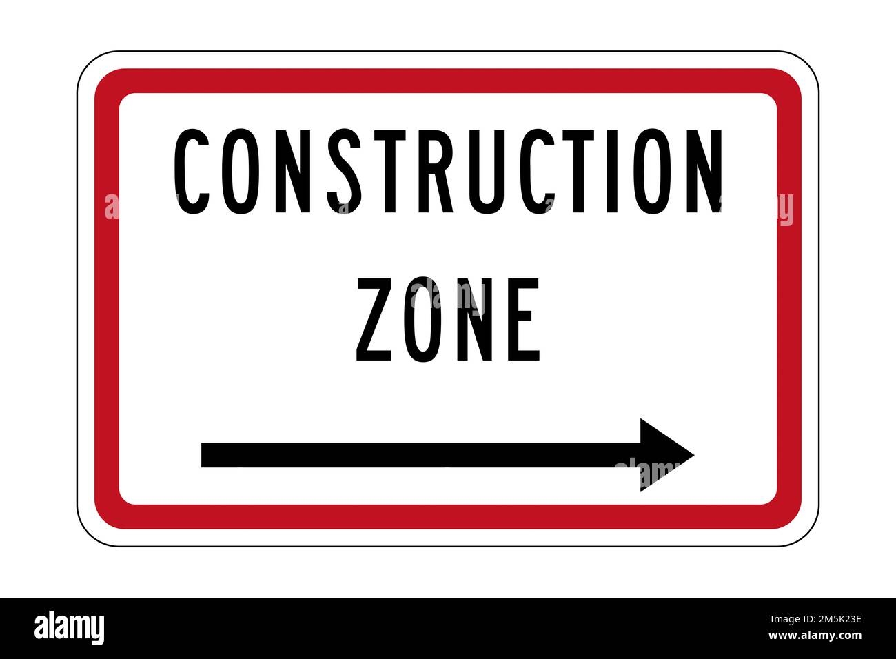 Construction zone road sign illustration Stock Photo - Alamy