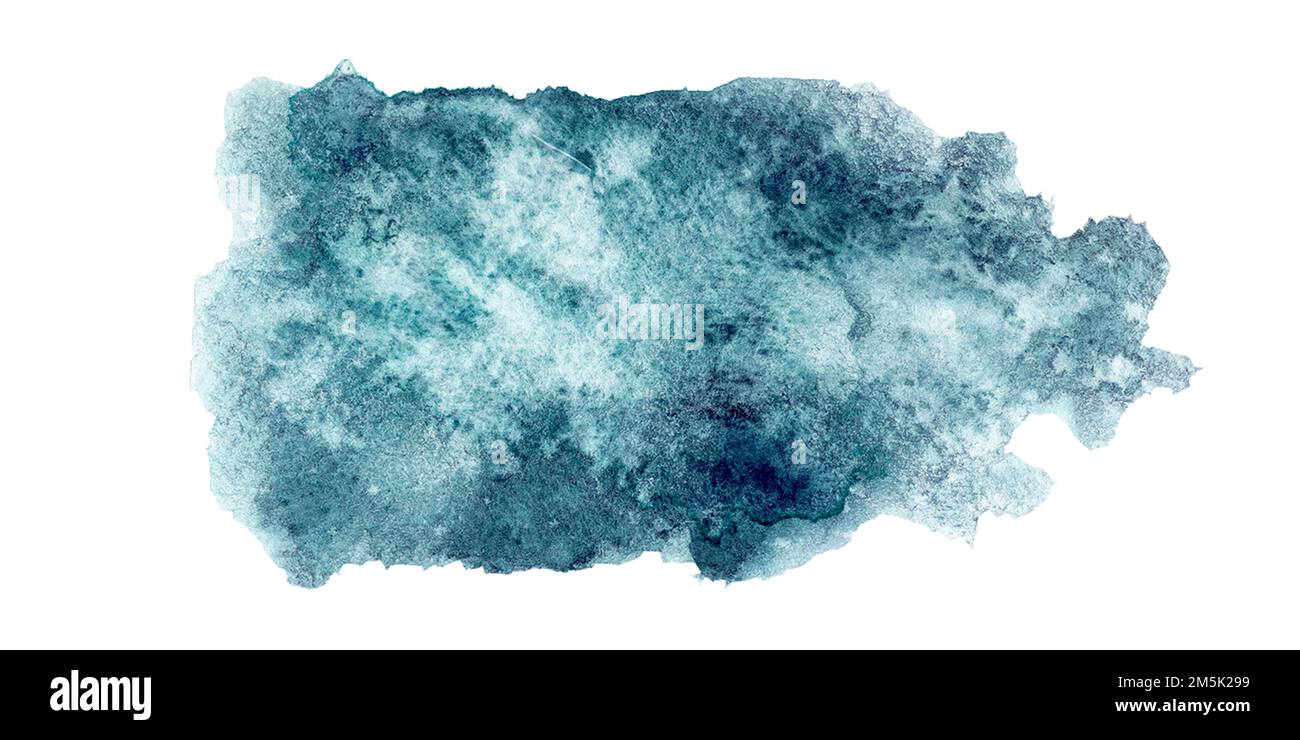 Abstract watercolor spot, indigo stains. Brush of splash shades. Hand ...