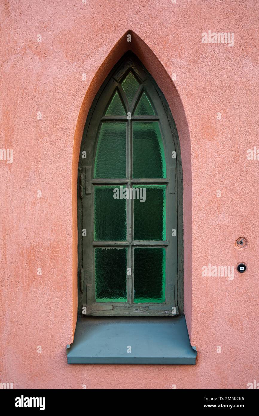 Art Nouveau or Jugendstil or National Romantic style narrow window in ...