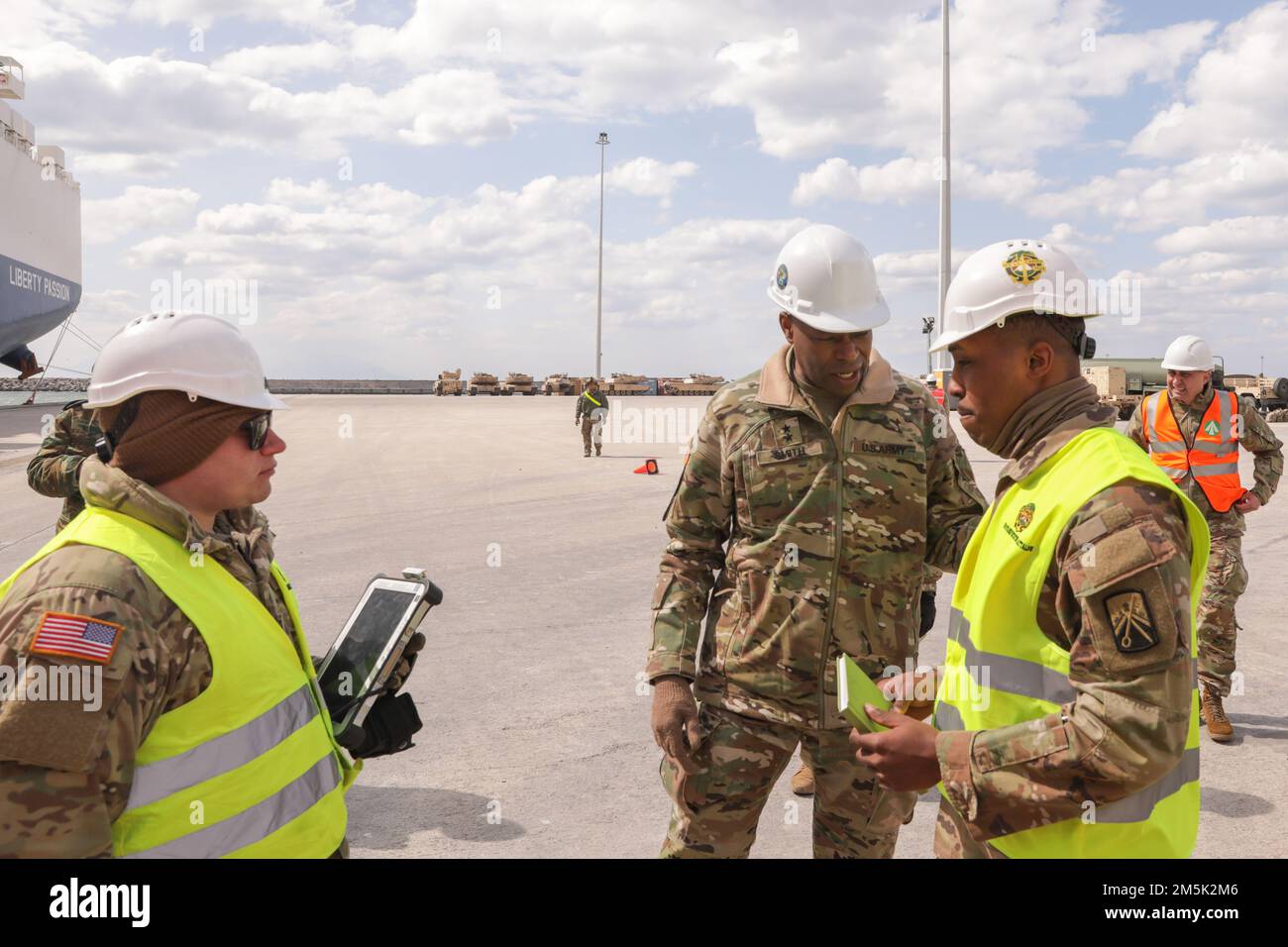 U.S. Army Maj. Gen. James Smith (left), commander of 21st Theater ...
