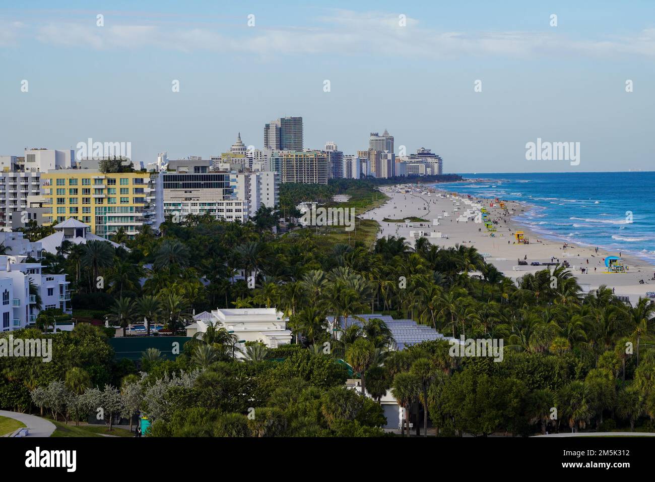 Miami, FL USA - 12 12 2022: Beautiful aerial panoramic view of the city ...