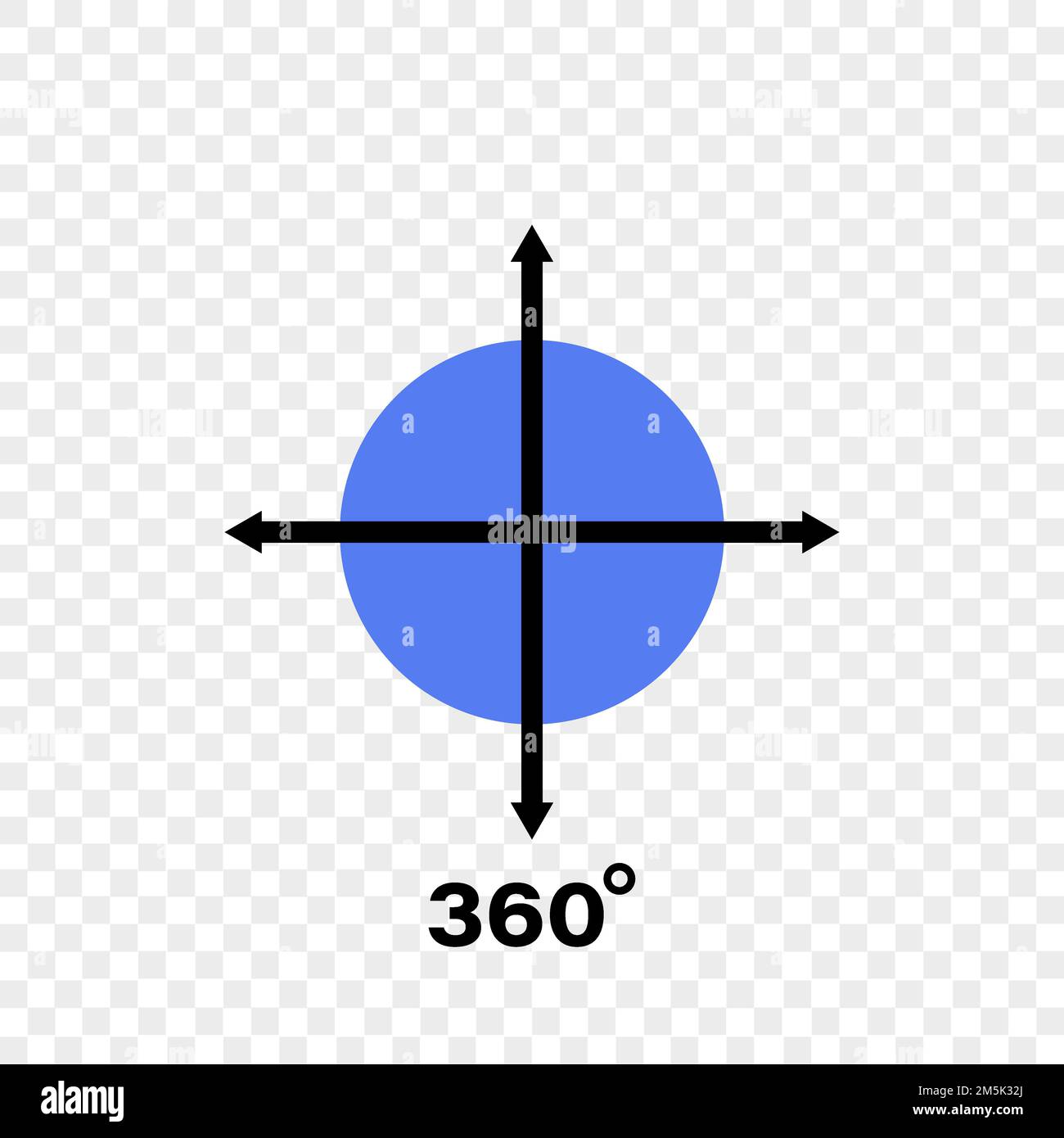 360 degree angle icon. Geometric symbol. Vector illustration on ...