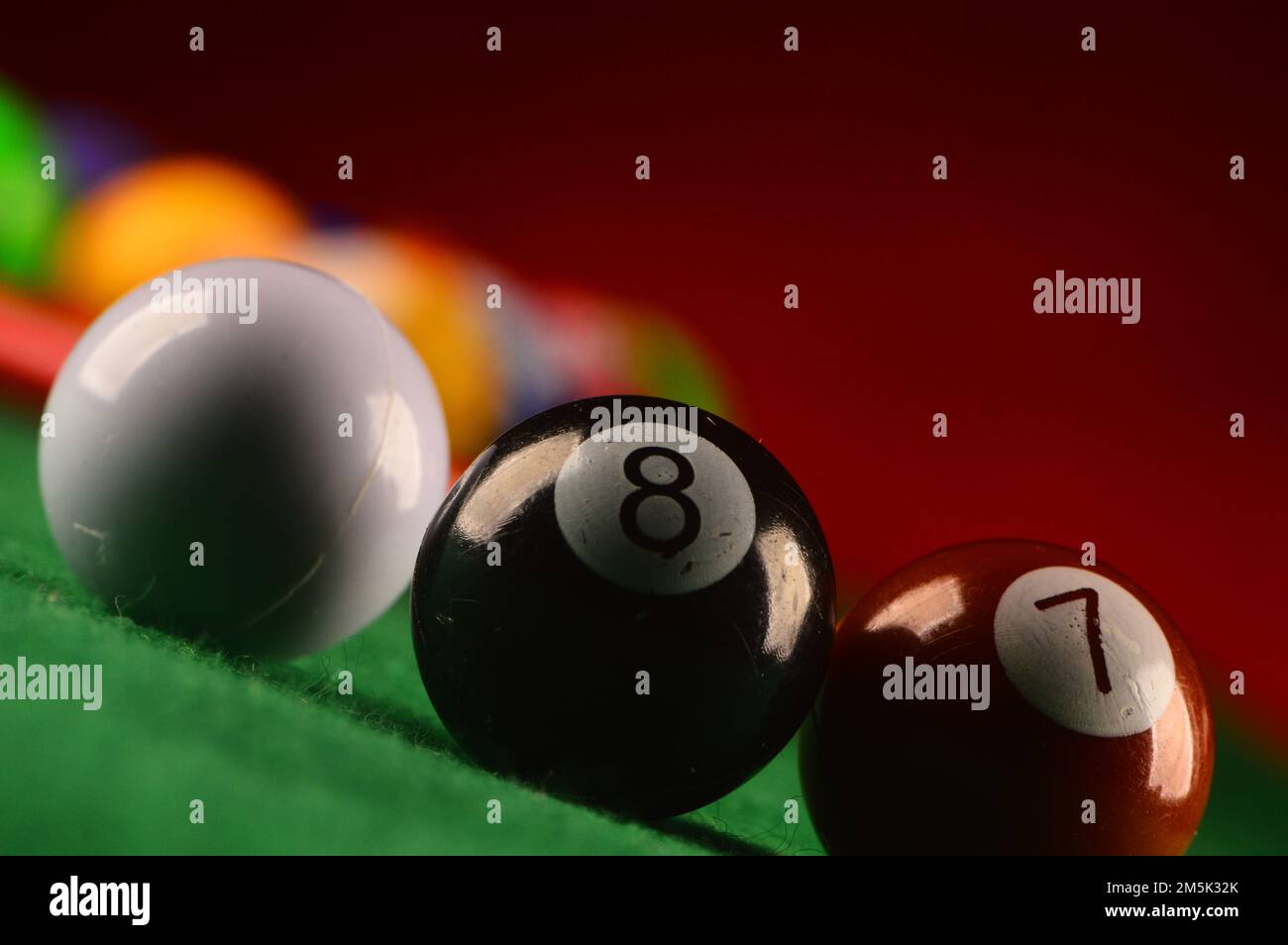 Billiard game balls close up Stock Photo - Alamy