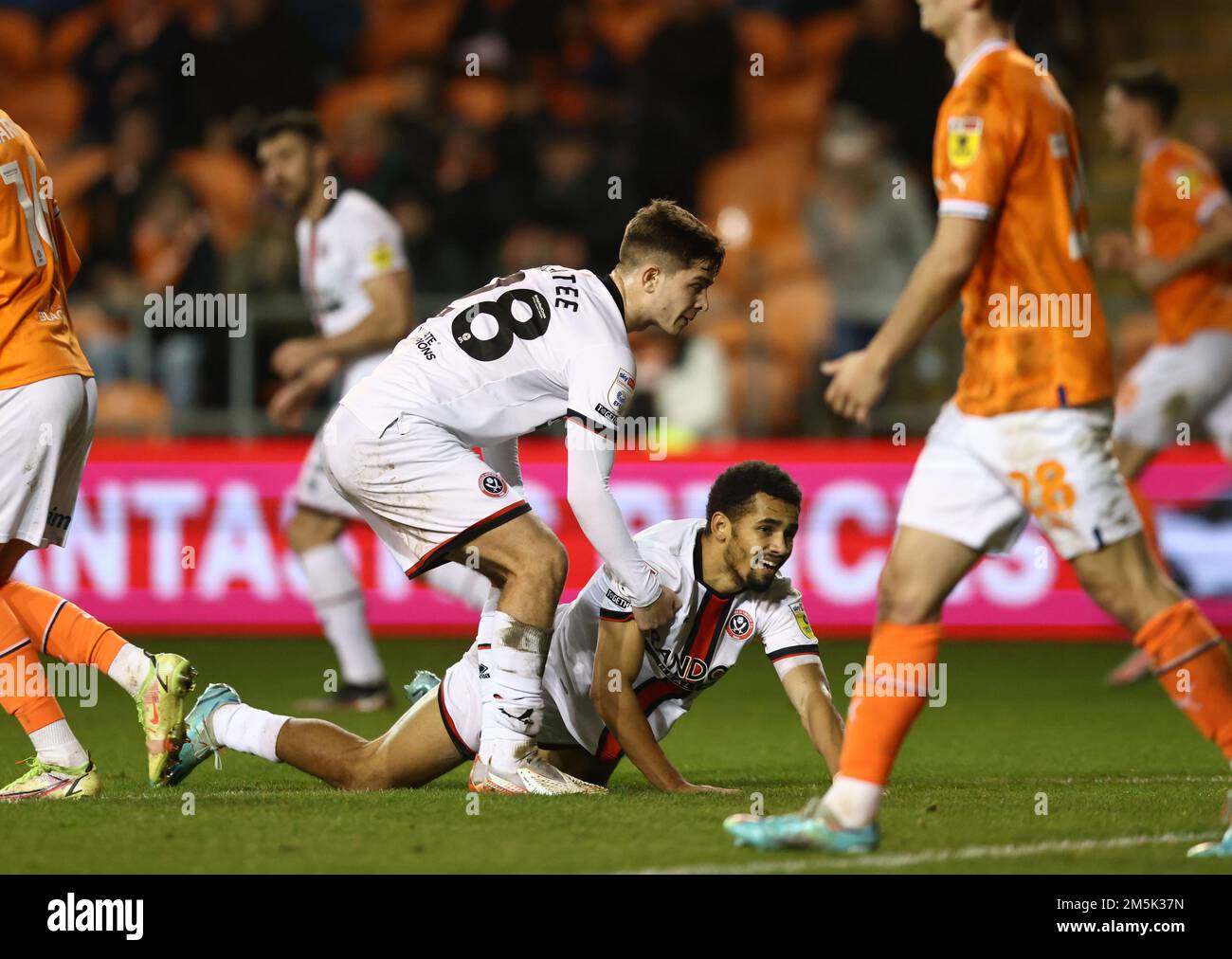 Blackpool, England, 29th December 2022. James McAtee of Sheffield Utd ...