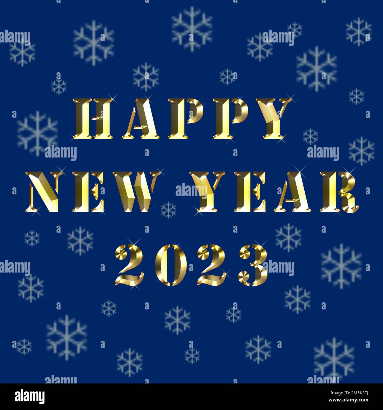 2023 written in gold letters, for a happy new year Stock Photo - Alamy