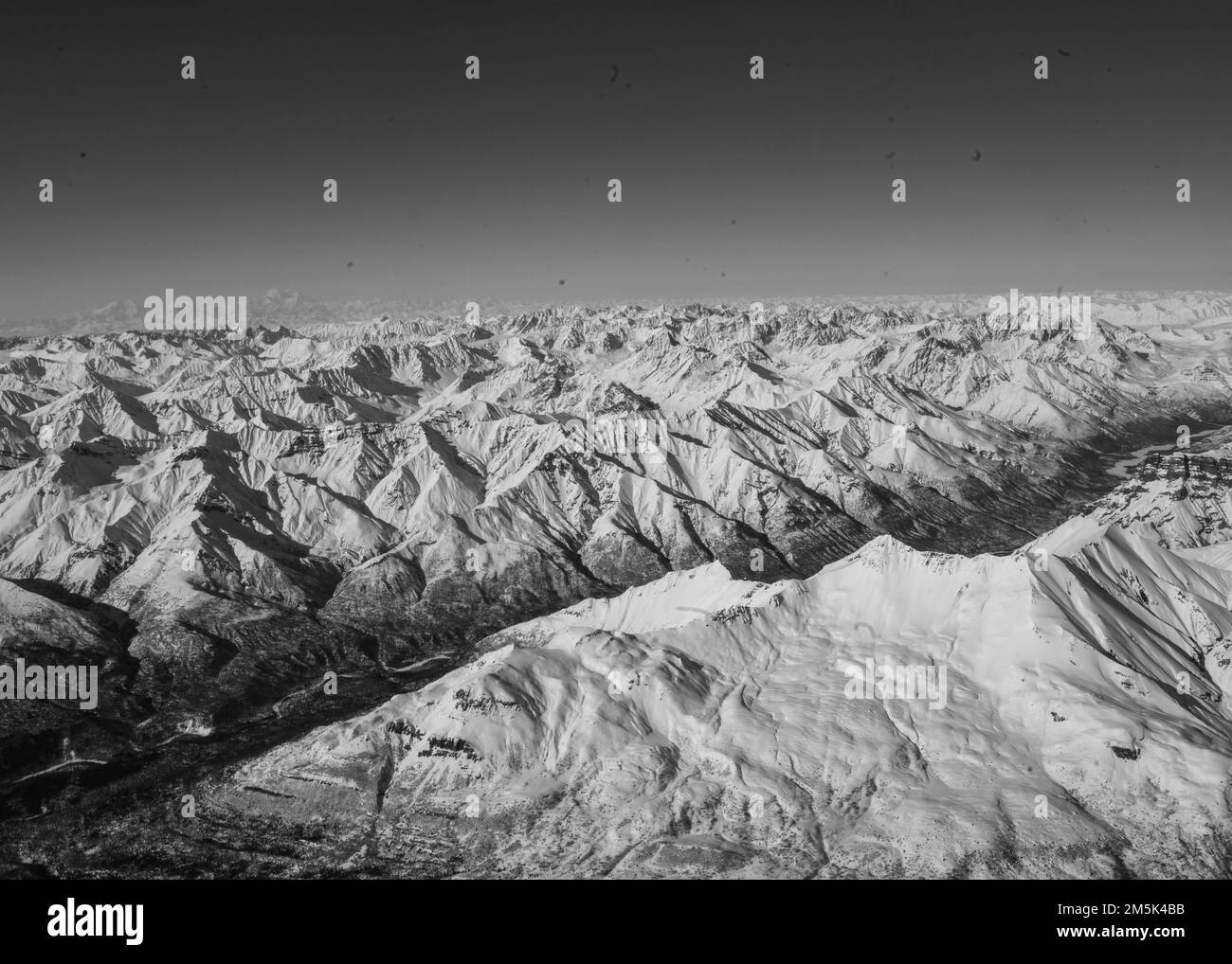 The Alaska Range Mountains seen from a U.S. Air Force C-17 Globemaster ...