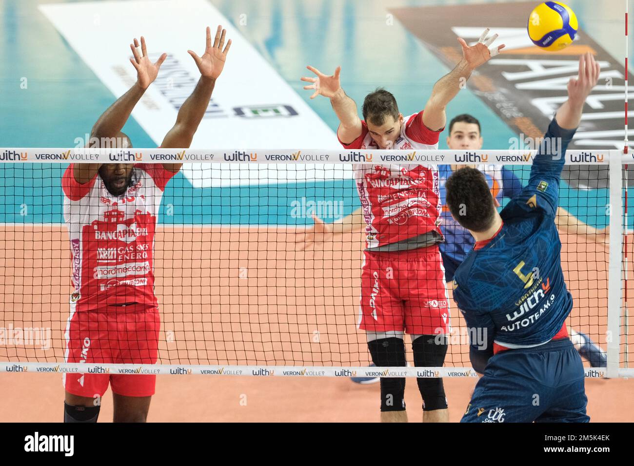 Pala AGSM-AIM, Verona, Italy, December 29, 2022, Block Gas Sales ...