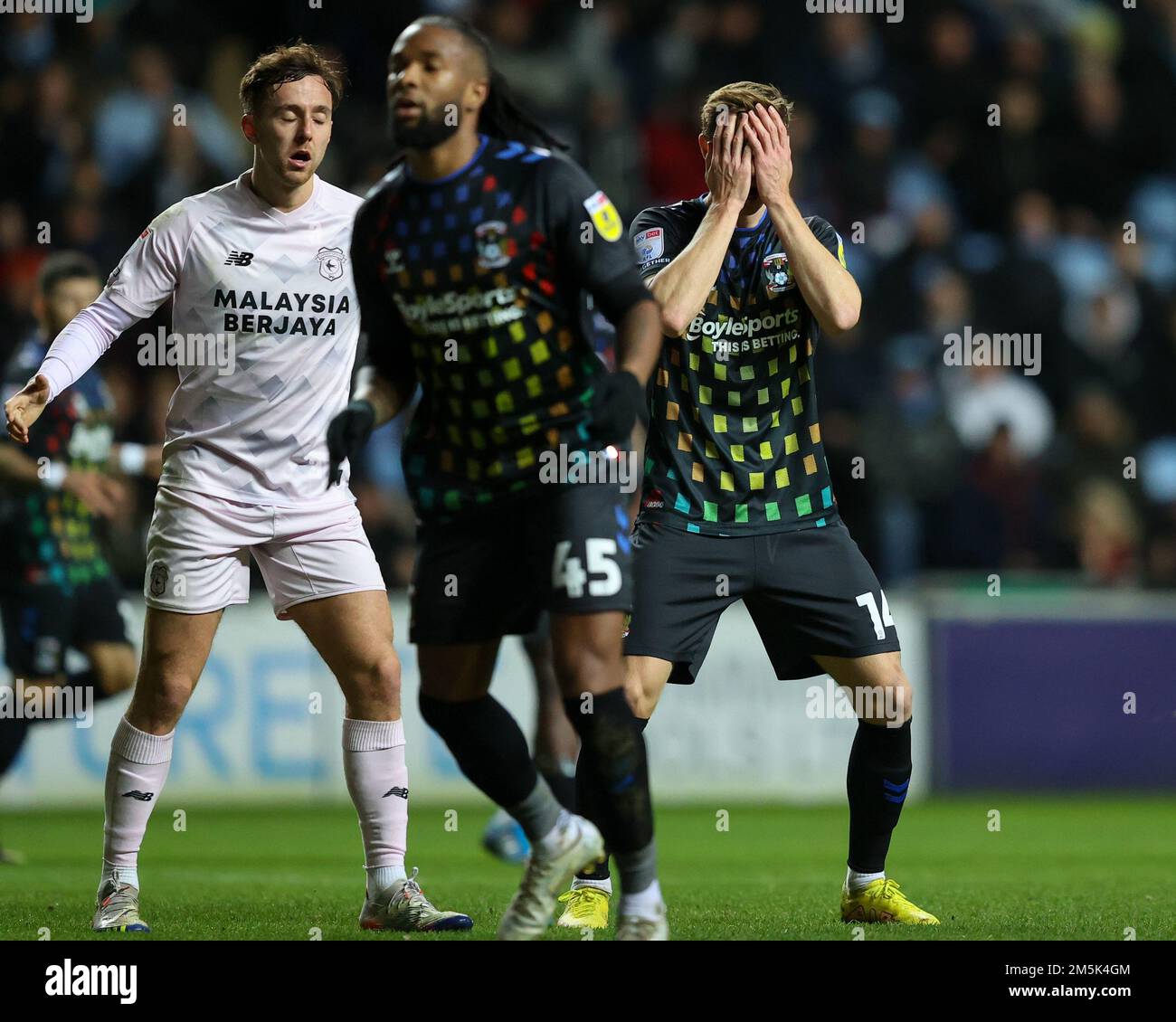Coventry, UK. 29th Dec, 2022. Ben Sheaf #14 of Coventry City holds his ...
