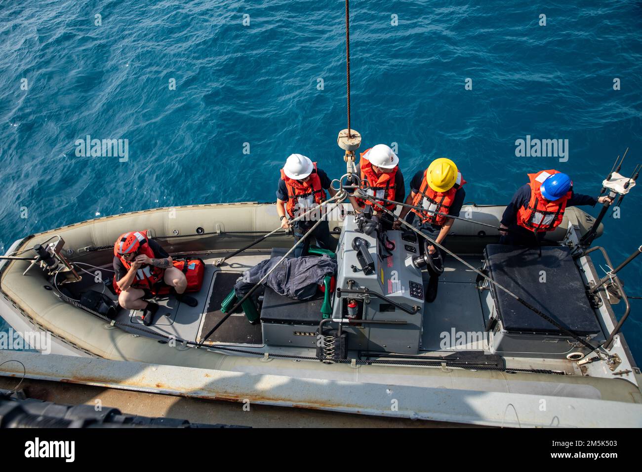 OKINAWA, Japan (March 21, 2022) Sailors aboard Arleigh Burke-class ...