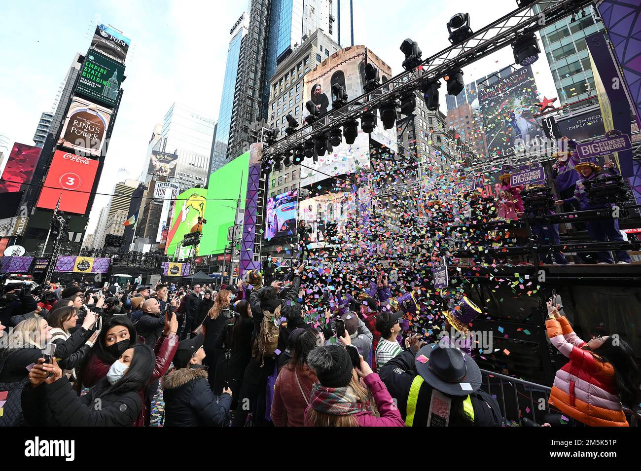 New York, USA. 29th Dec, 2022. Members of the Times Square Alliance and ...