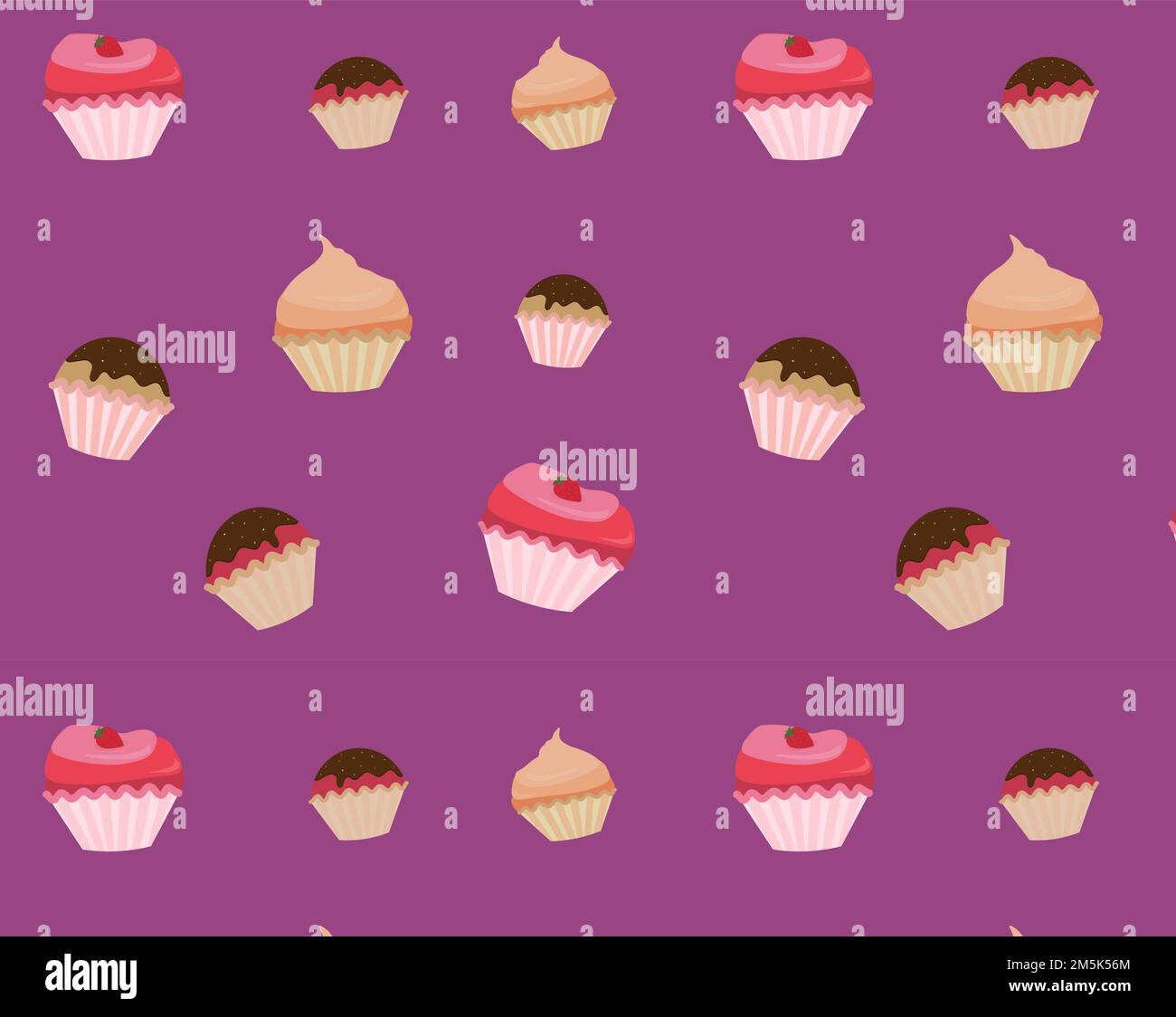 Sifferent cupcakes, cakes, sweets, purple background, Surface design ...
