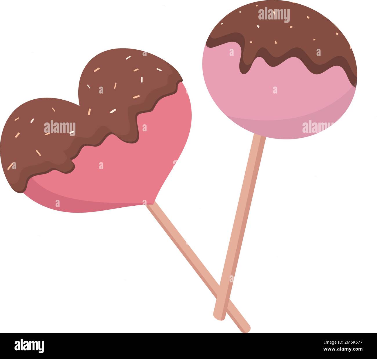 Sweet chocolate cake pops Stock Vector Images - Alamy