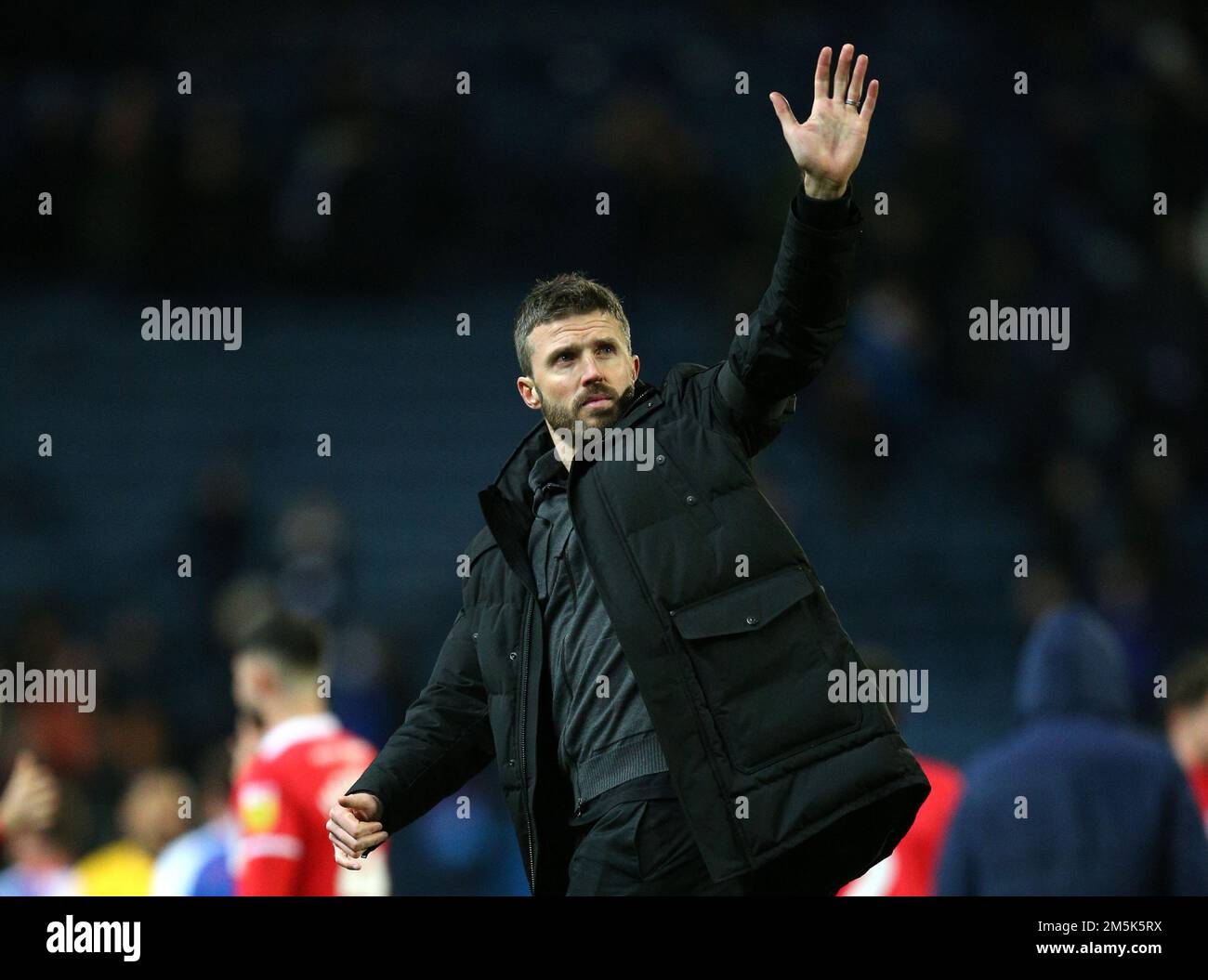 Middlesbrough manager Michael Carrick salutes the fans following the ...